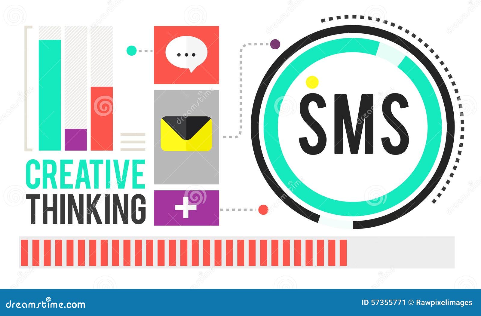 Sms Digital Messaging Communication Technology Concept Stock ...