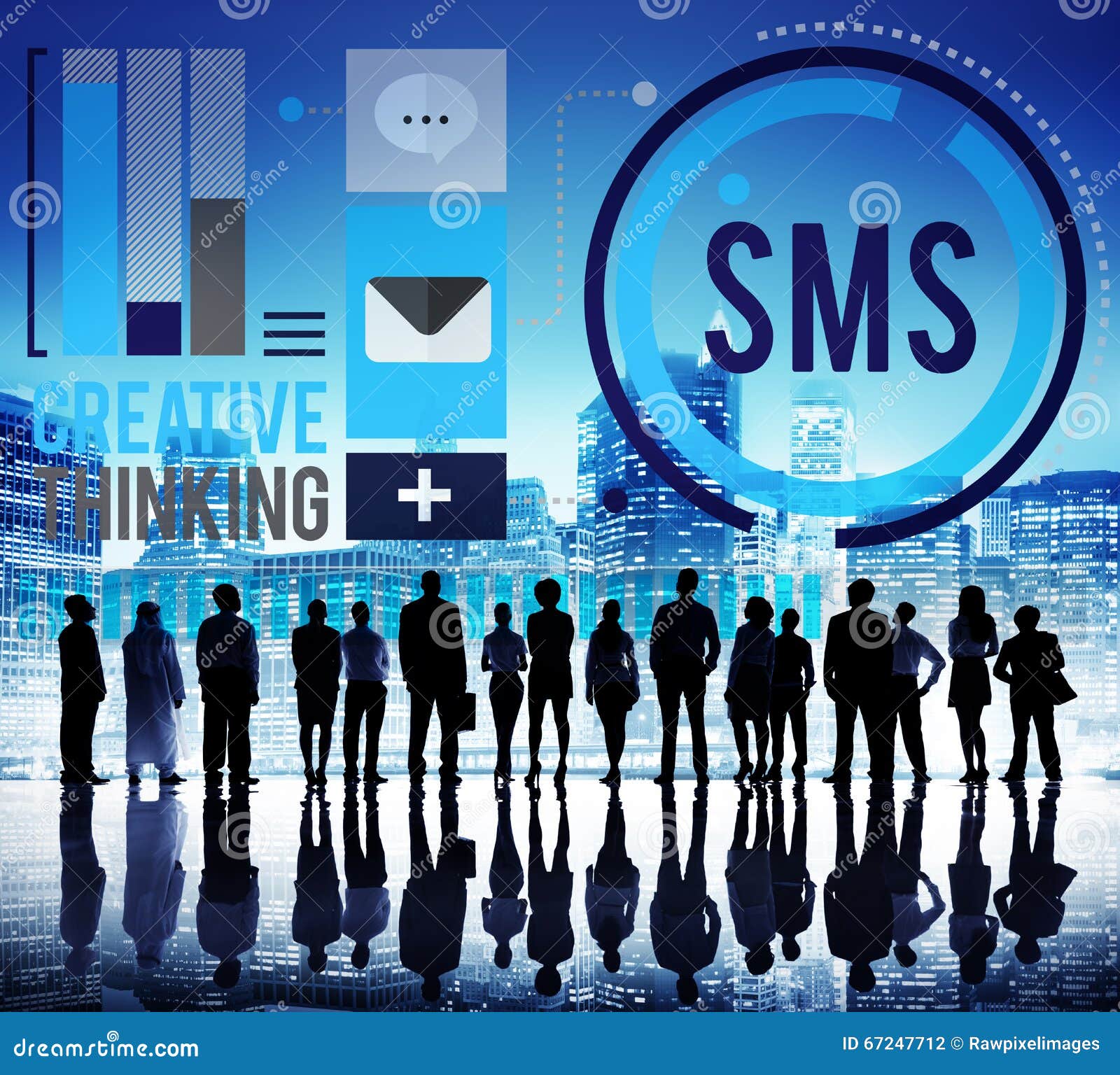 Sms Digital Messaging Communication Technology Concept Stock ...