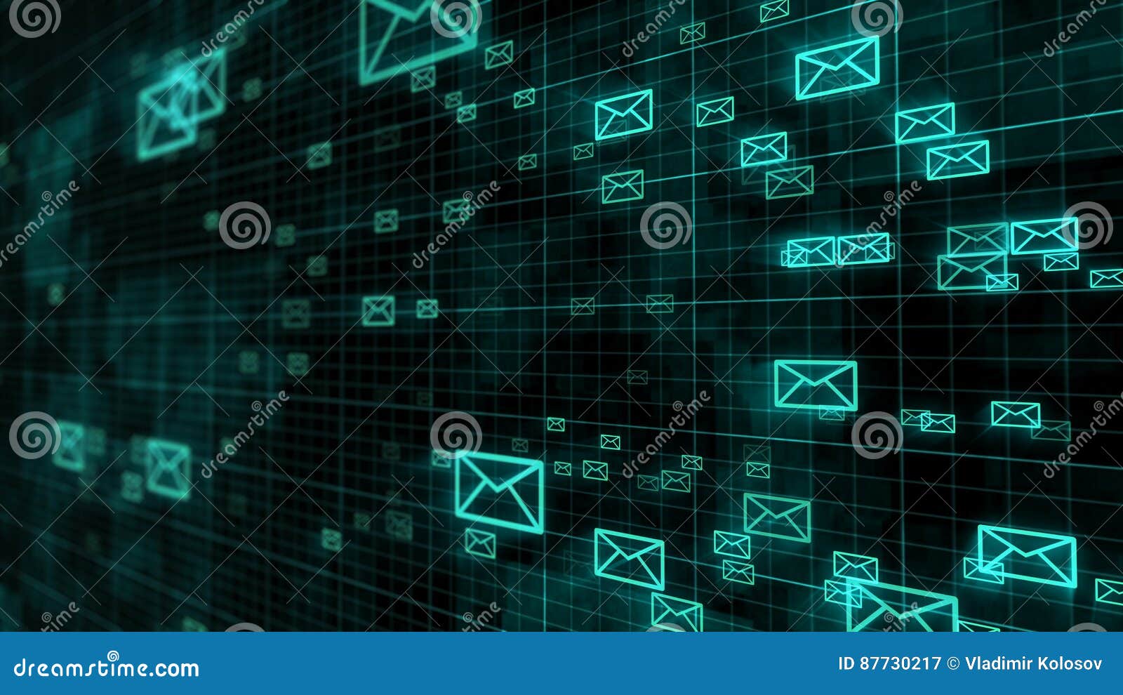 Sms, Email and Envelope Icons in Motion Stock Illustration ...