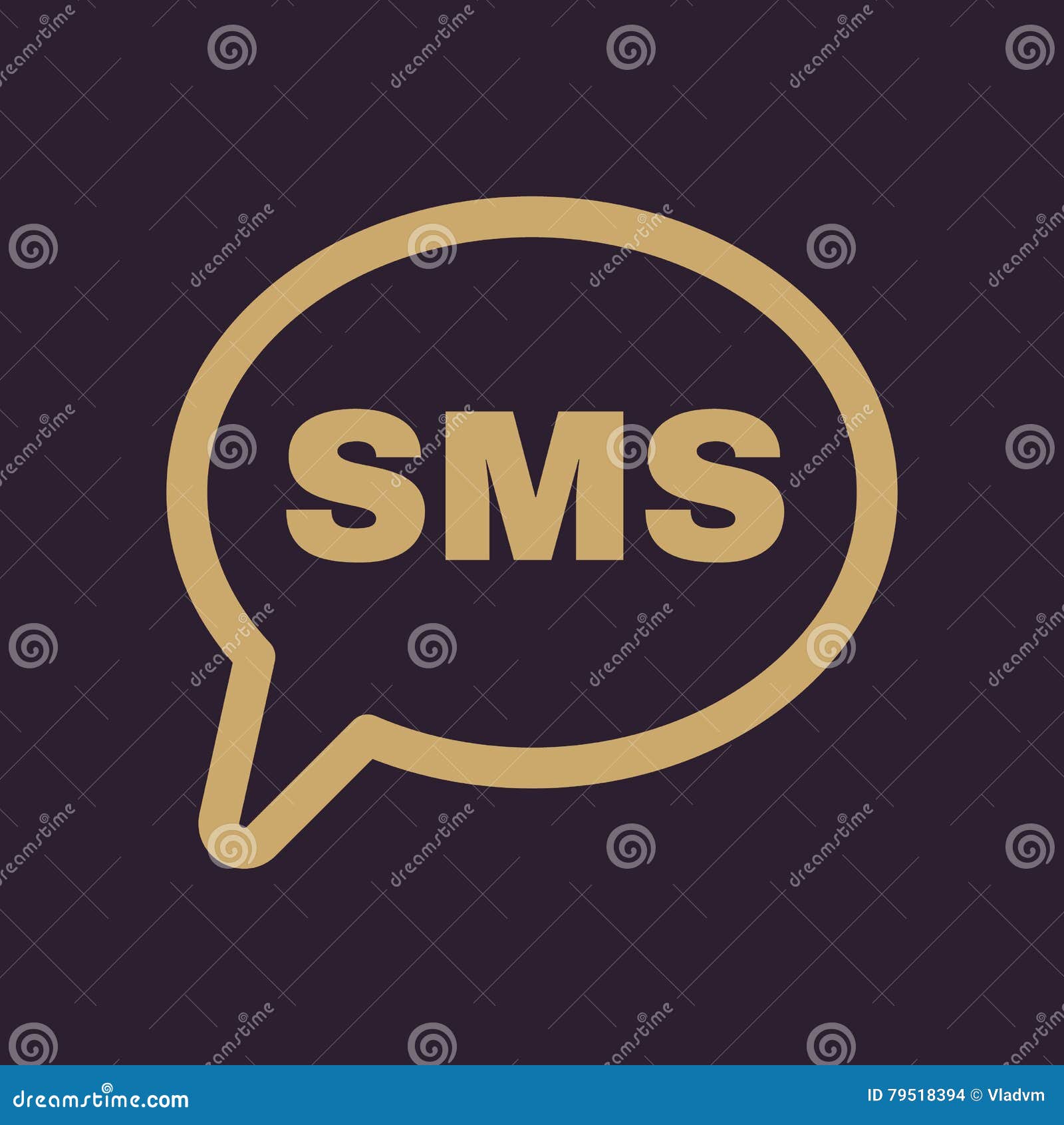 The Sms Icon. Text Message Symbol Stock Vector - Illustration of ...