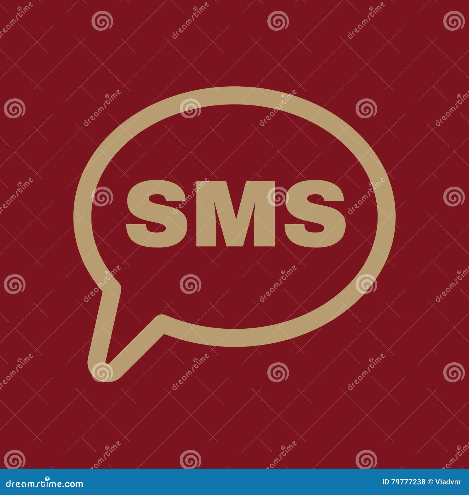 The Sms Icon. Text Message Symbol Stock Vector - Illustration of mobile ...