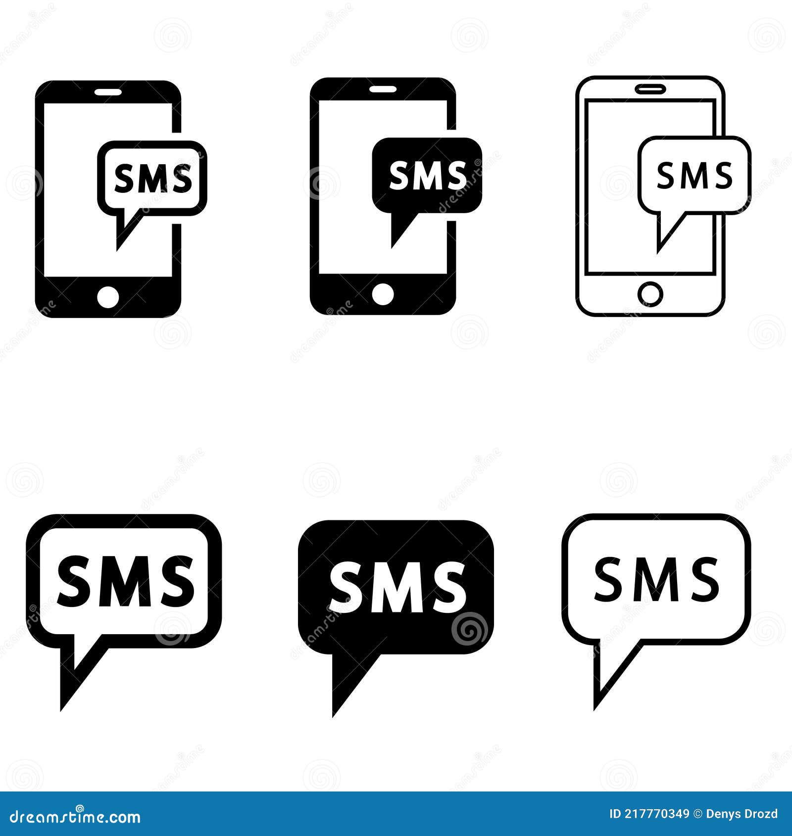Sms Icon Vector Set. Message Illustration Sign Collection ...