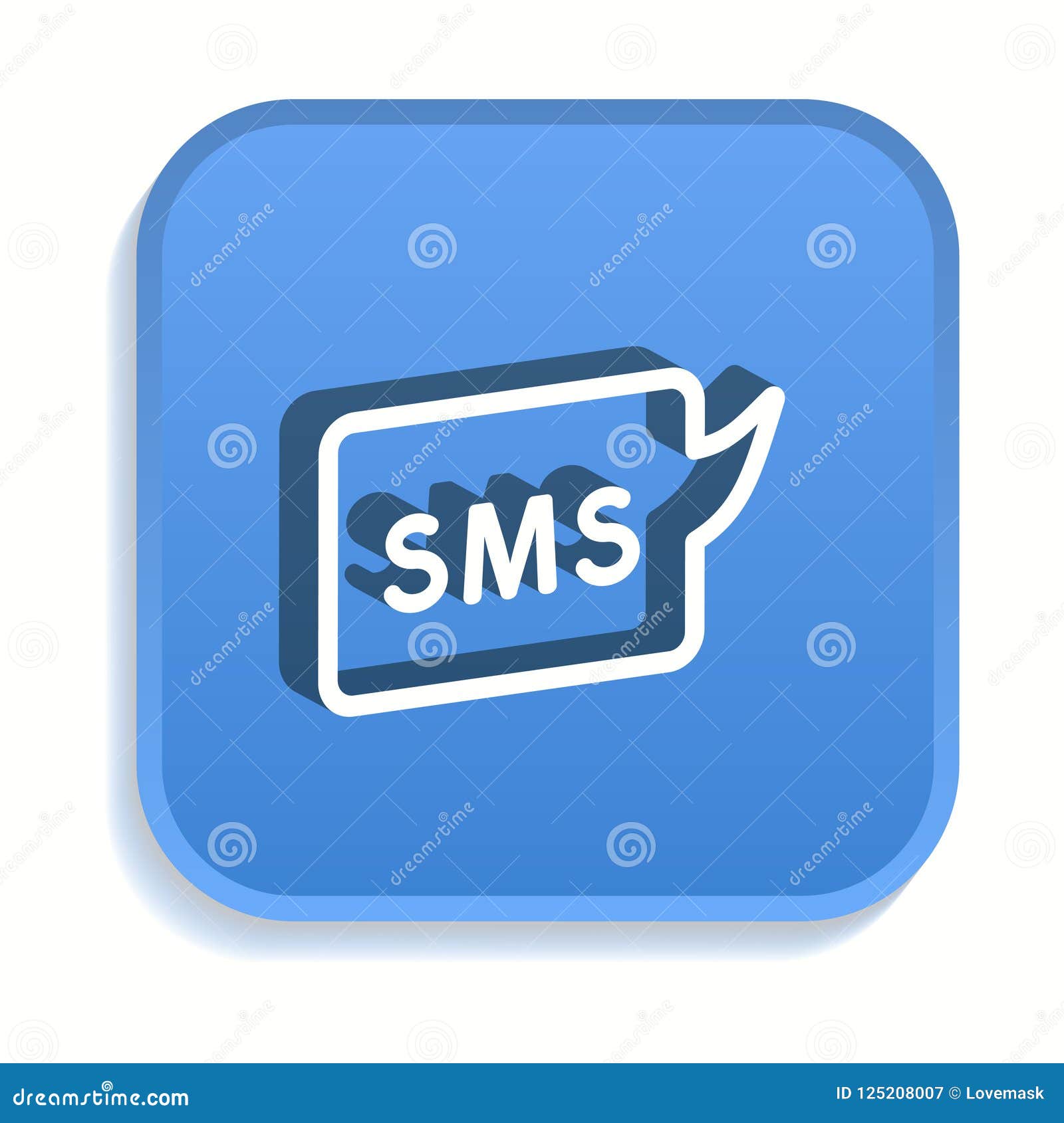 SMS Isometric Icon for Graphic and Web Design in 3d Style. Stock Vector ...