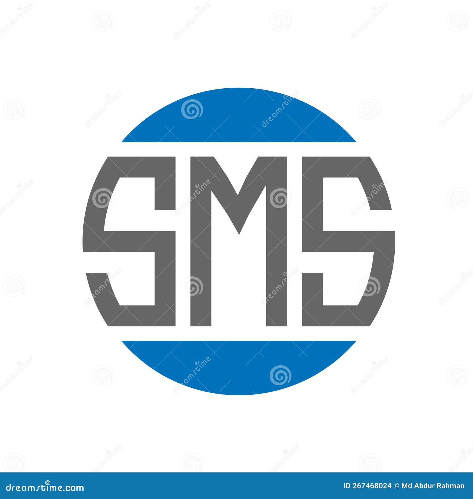 SMS Letter Logo Design on White Background. SMS Creative Initials ...