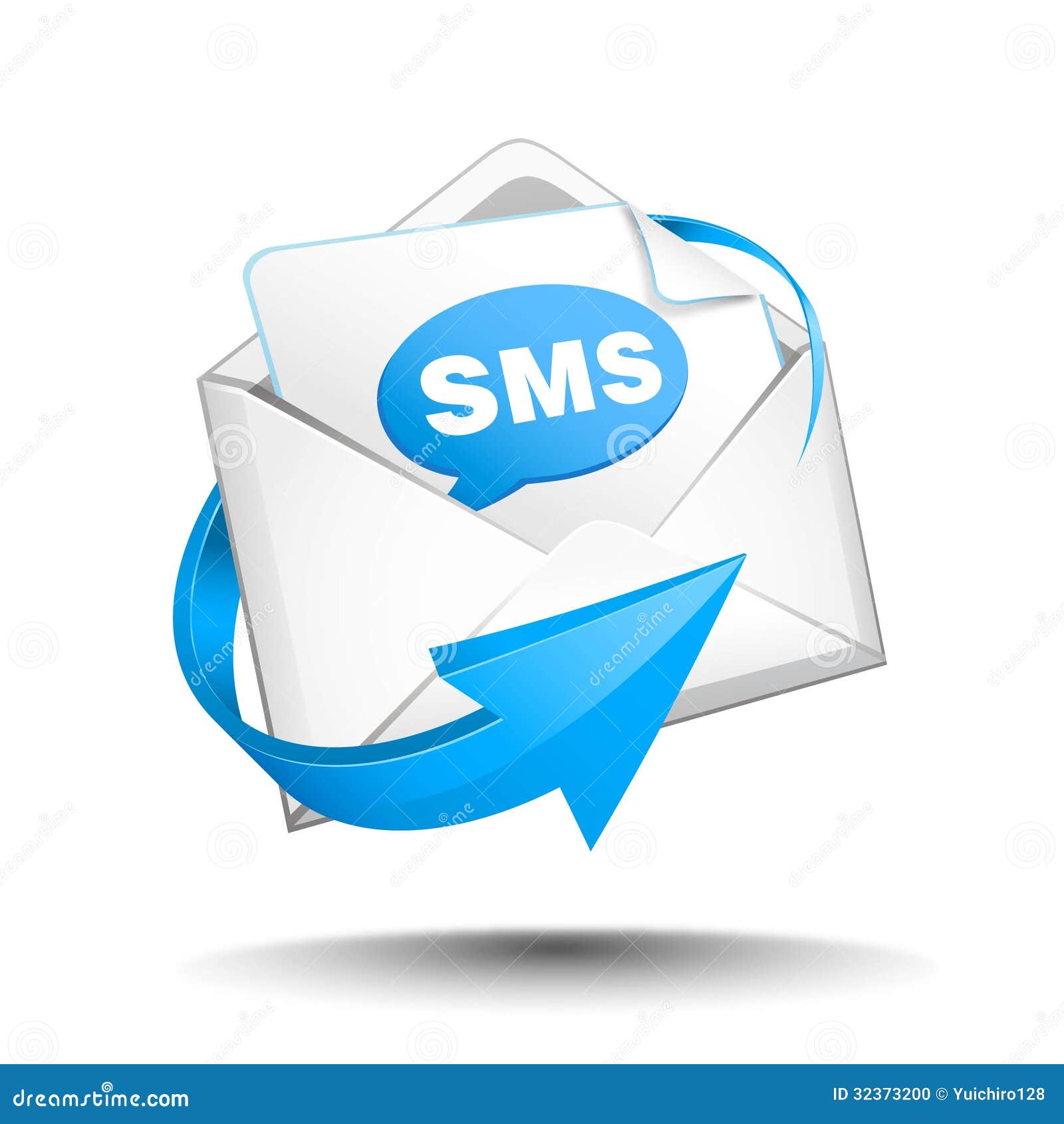 Sms mail stock illustration. Illustration of icon, isolated - 32373200