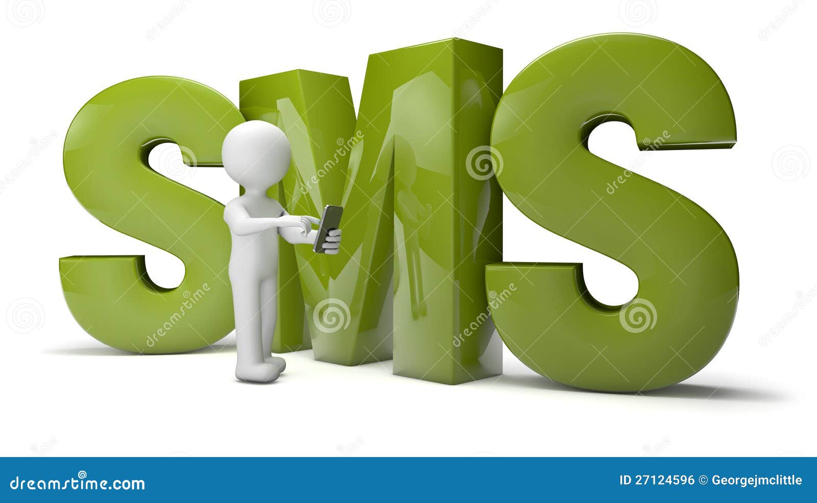 SMS man stock illustration. Illustration of hold, office - 27124596