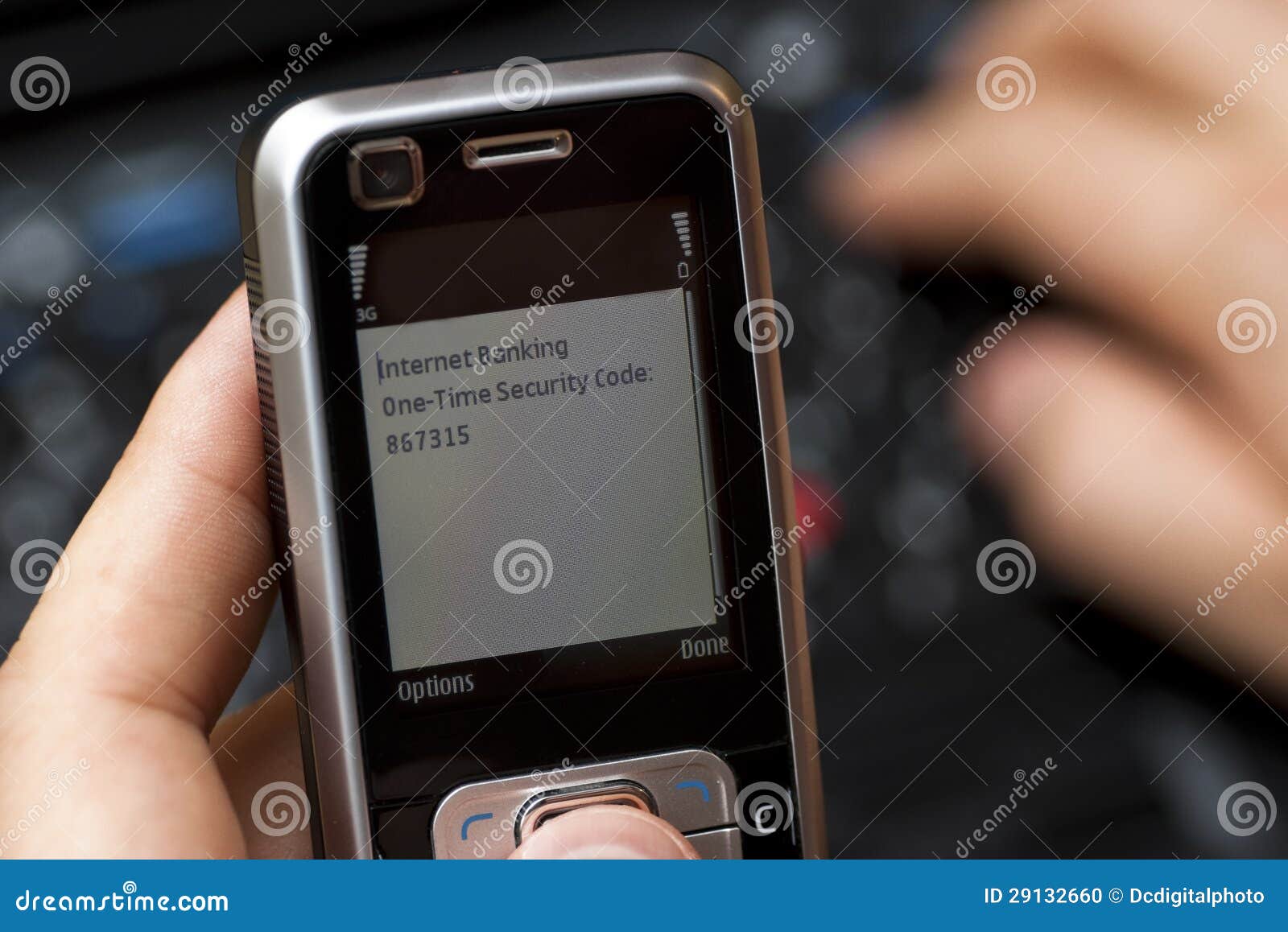 SMS One Time security code stock photo. Image of generator - 29132660