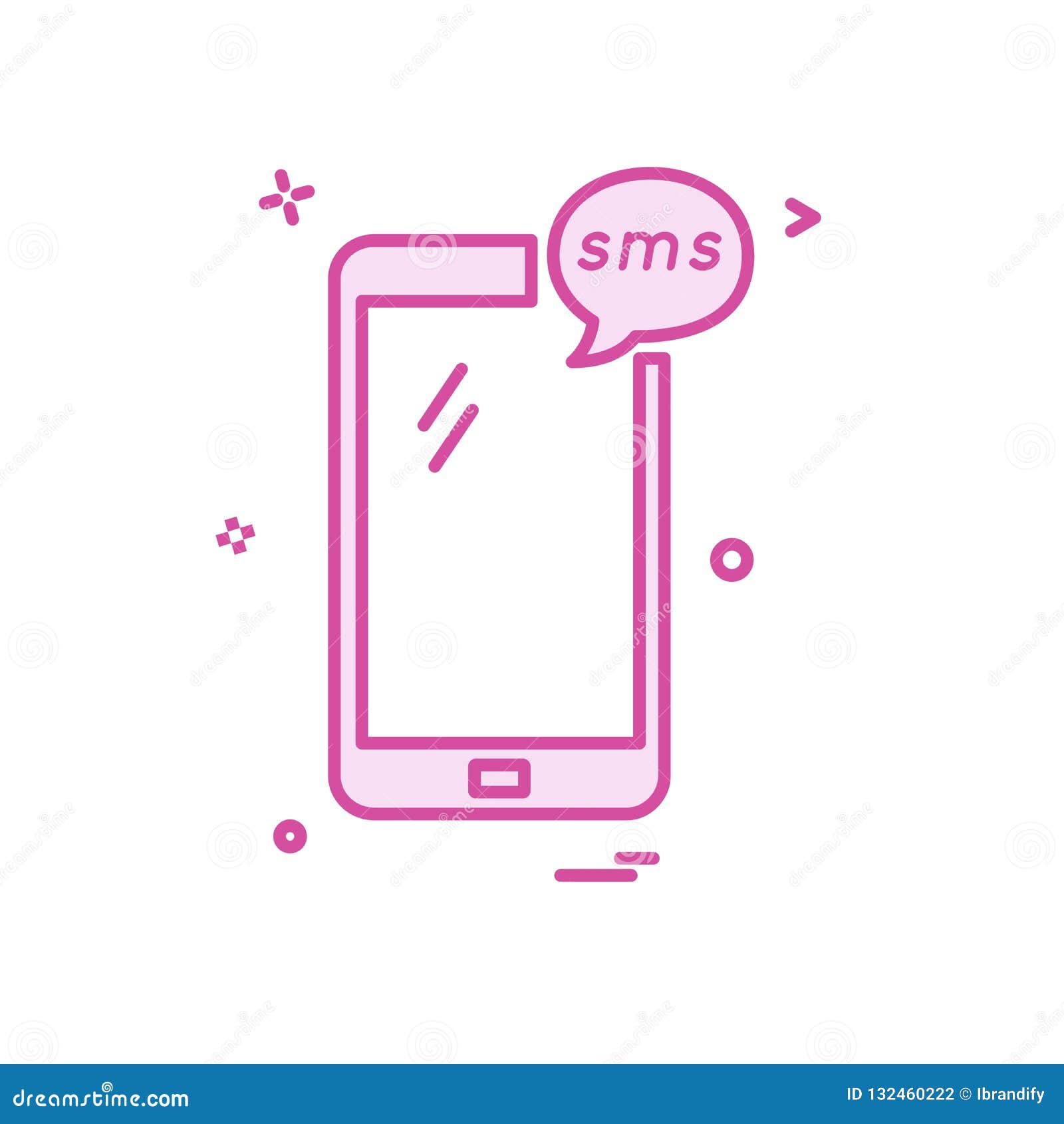 SMS Phone Icon Design Vector Stock Vector - Illustration of concept ...