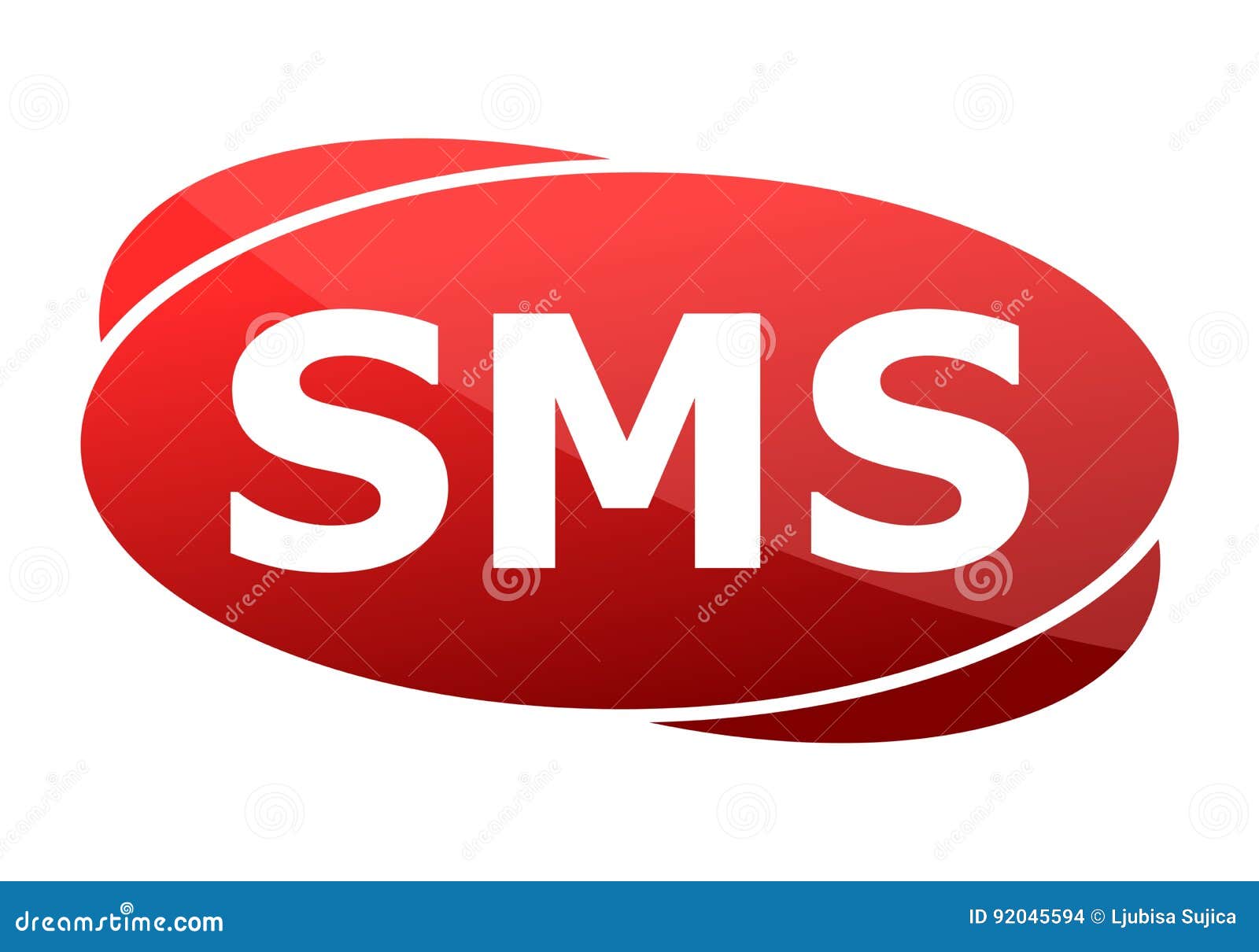 SMS red sign stock vector. Illustration of infographic - 92045594
