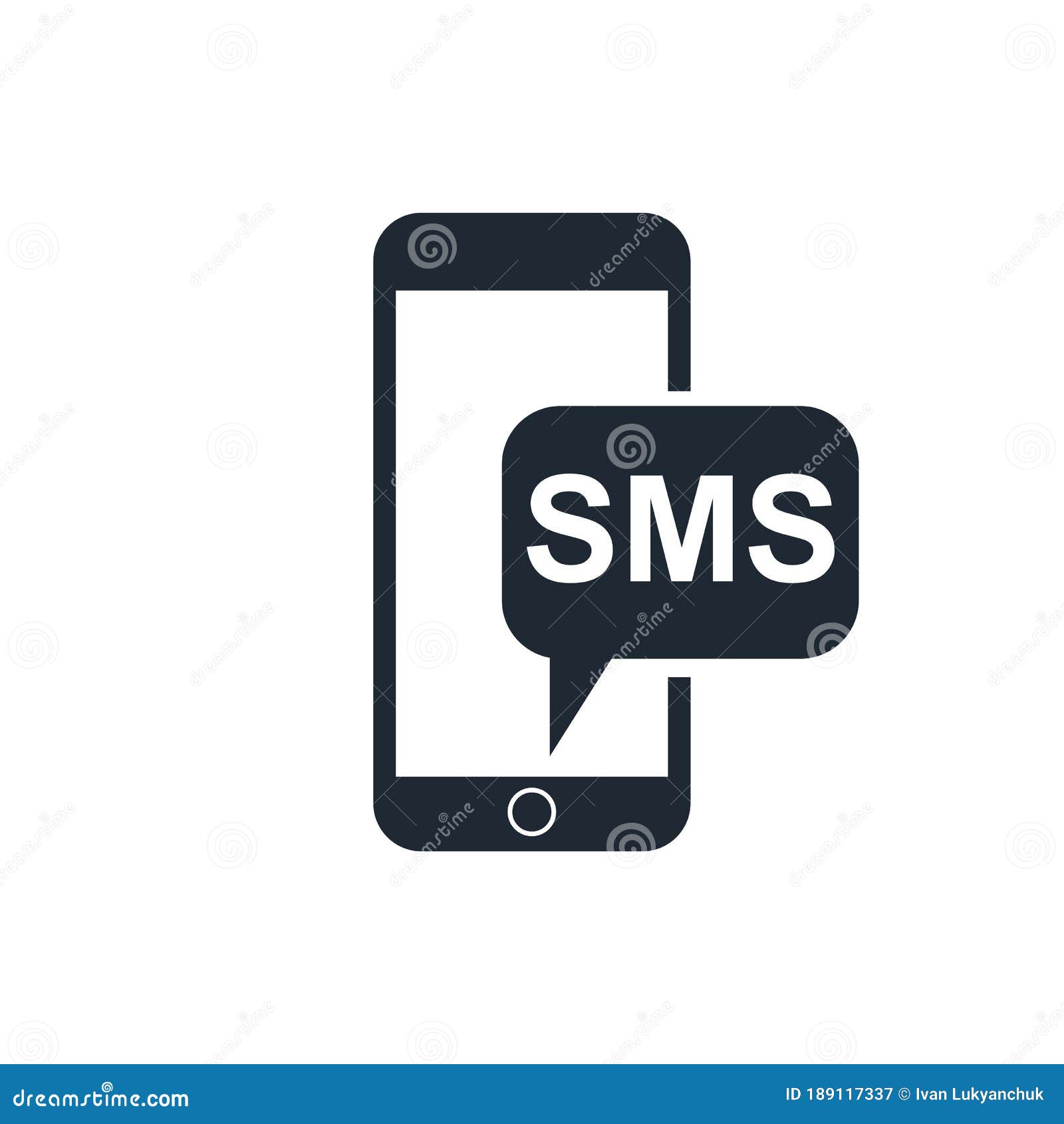 Sms smartphone icon stock vector. Illustration of data - 189117337