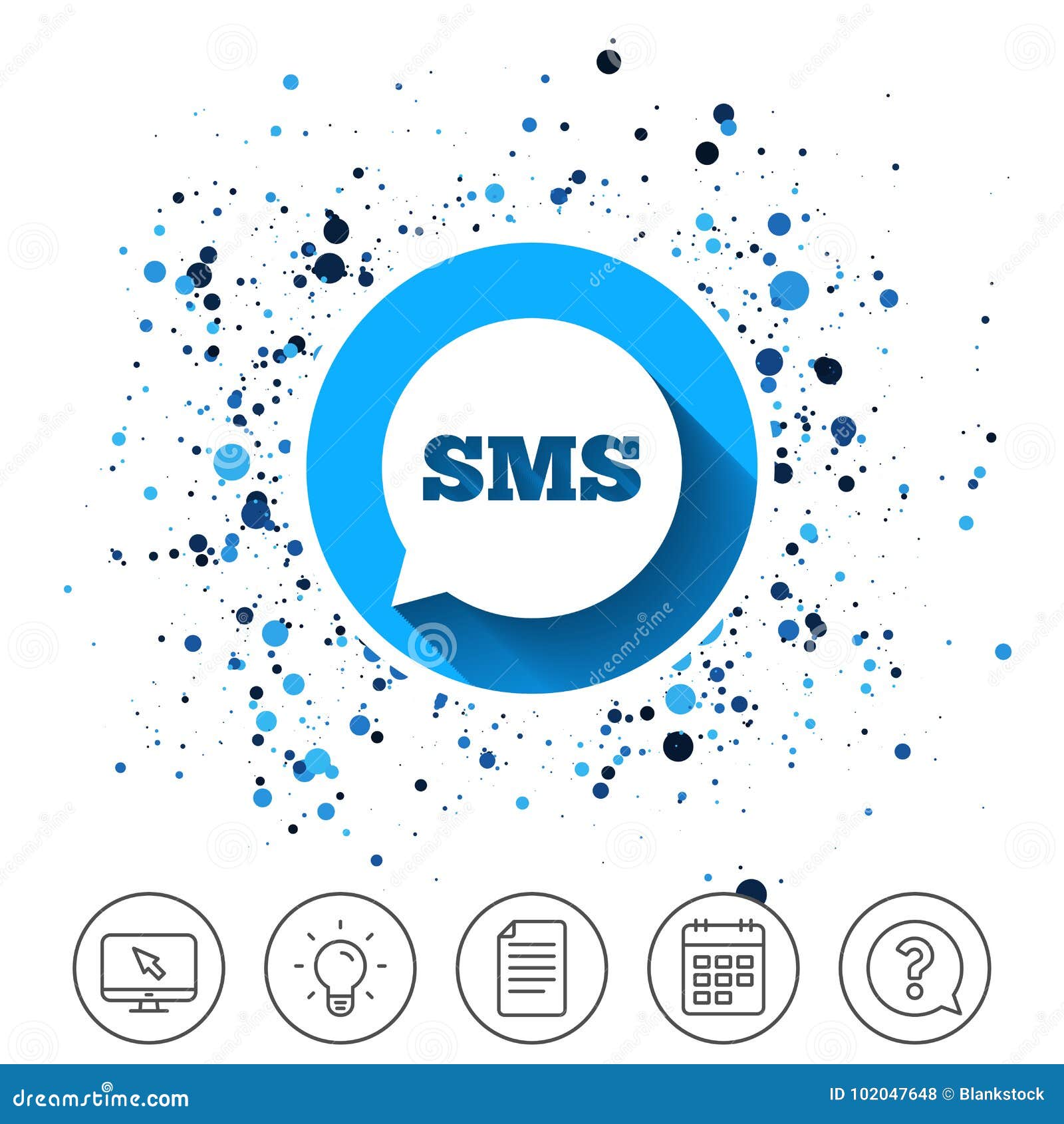 SMS Speech Bubble Icon. Information Symbol. Stock Vector - Illustration ...