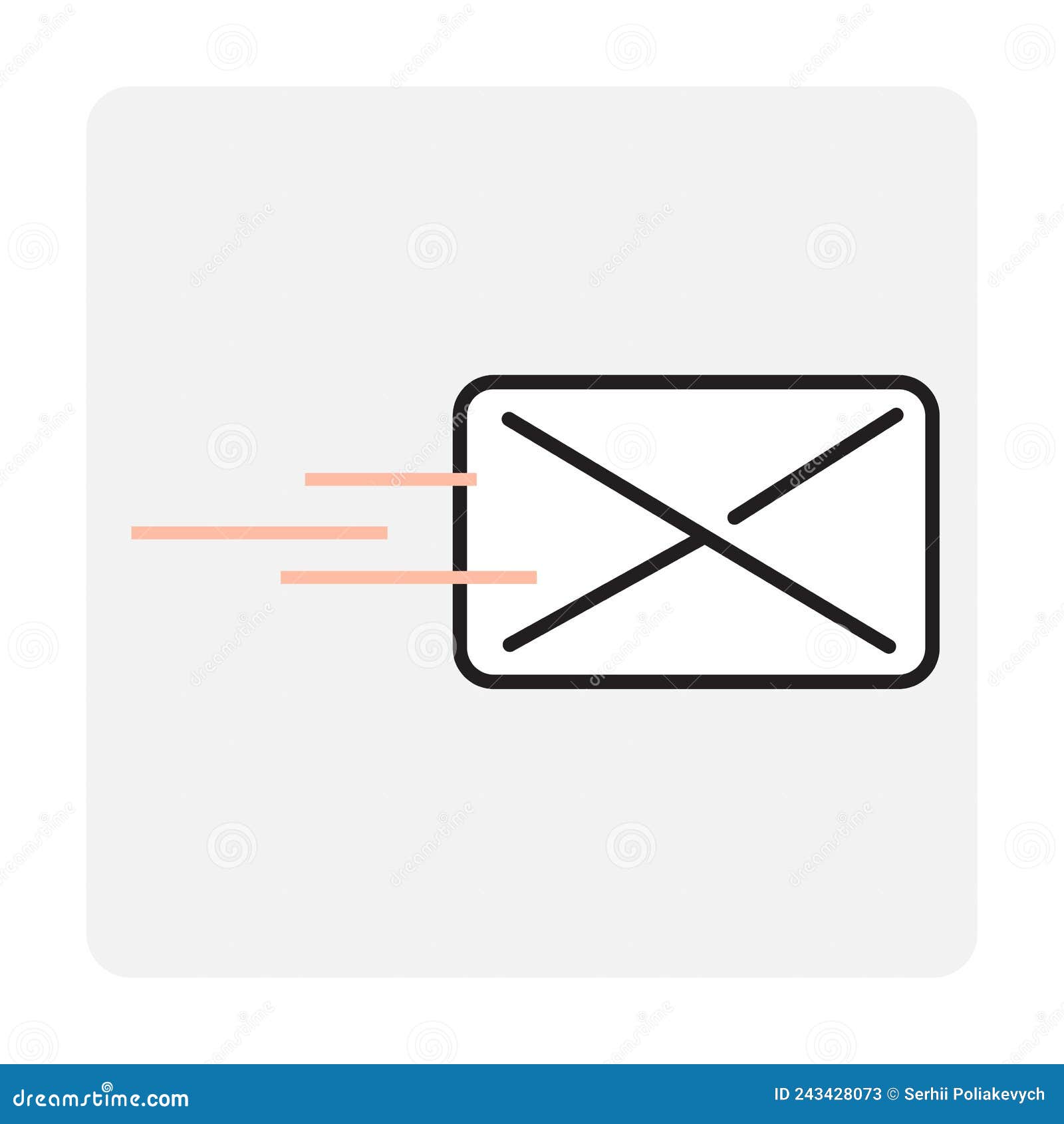 Sms String in Flat Style. Envelope Vector. Vector Illustration. Stock ...