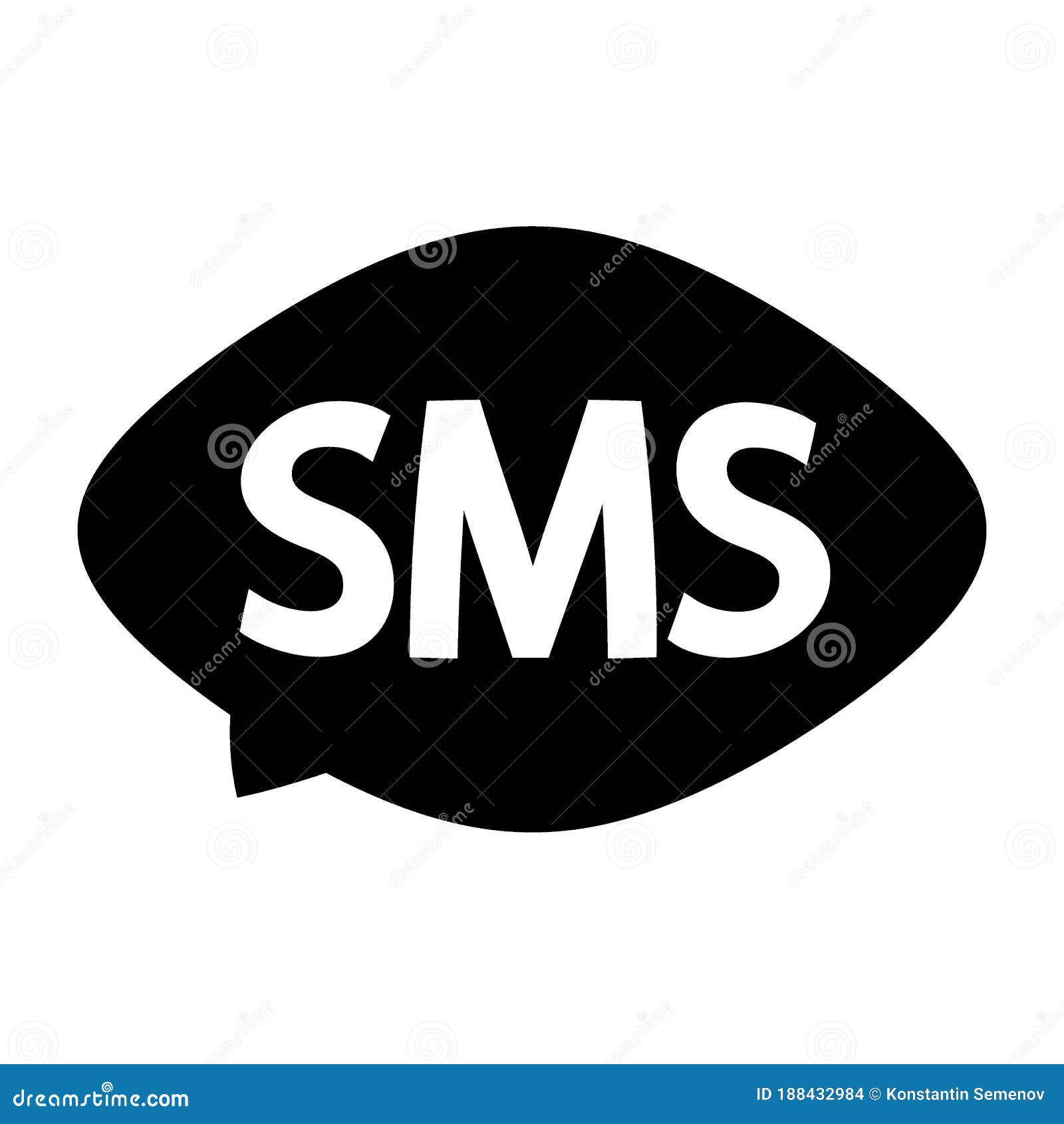 Sms symbol icon stock illustration. Illustration of sign - 188432984