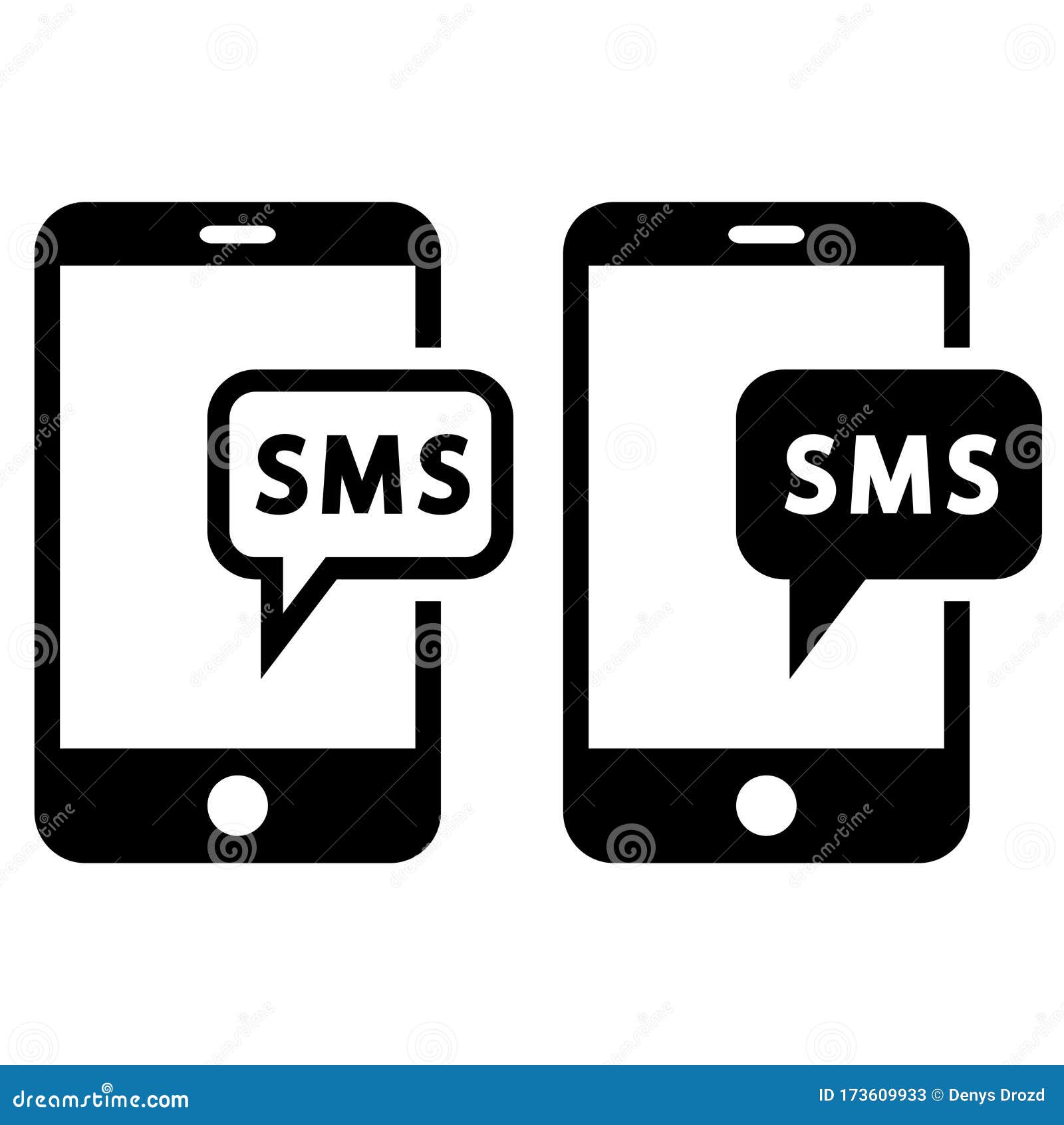 SMS Vector Icon. Message Illustration Sign. Mobile Phone Symbol Stock ...