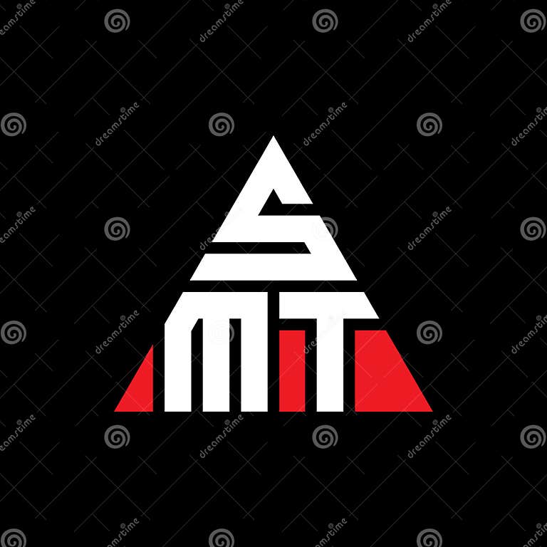 SMT Triangle Letter Logo Design with Triangle Shape. SMT Triangle Logo ...