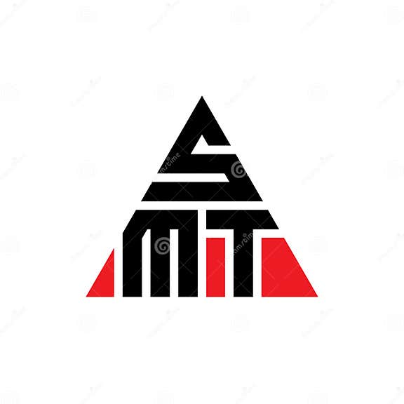 SMT Triangle Letter Logo Design with Triangle Shape. SMT Triangle Logo ...