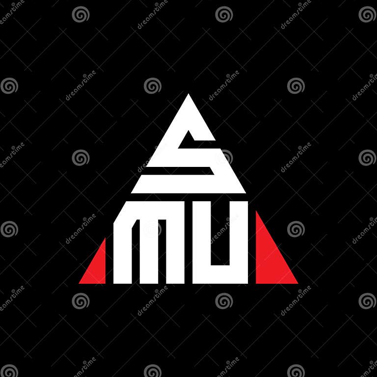 SMU Triangle Letter Logo Design with Triangle Shape. SMU Triangle Logo ...