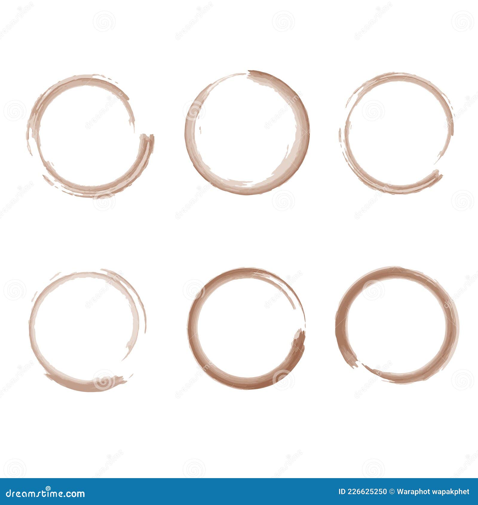 Smudge the Circles of Coffee Mugs with Illustrator Stock Illustration ...