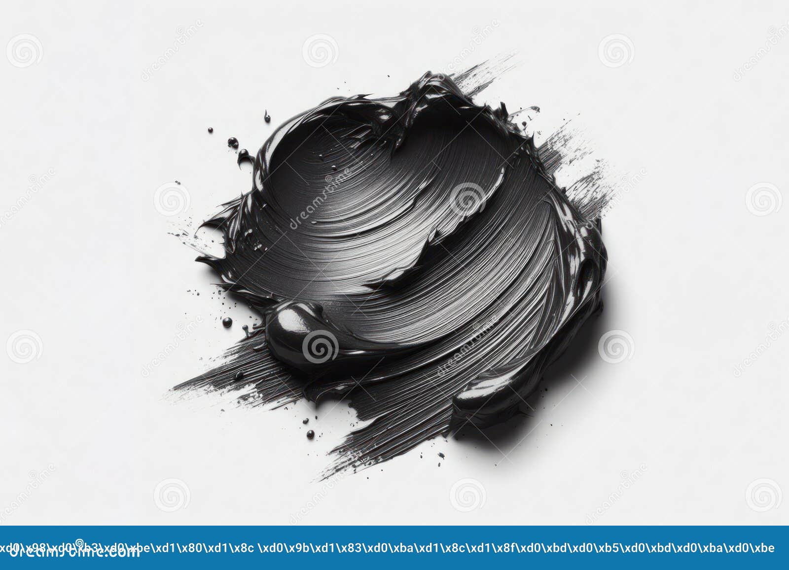 Smudge Oil Paint Isolated on Solid White Background. Ai Generative ...