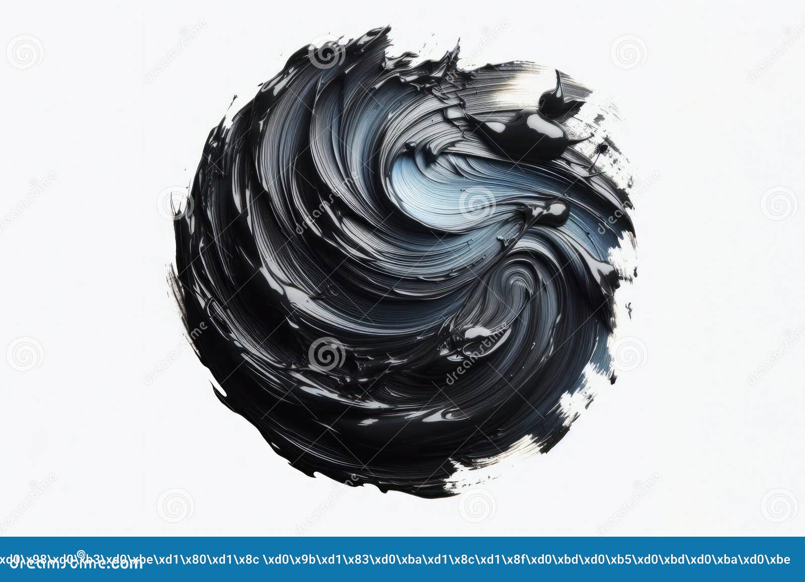 Smudge Oil Paint Isolated on Solid White Background. Ai Generative ...