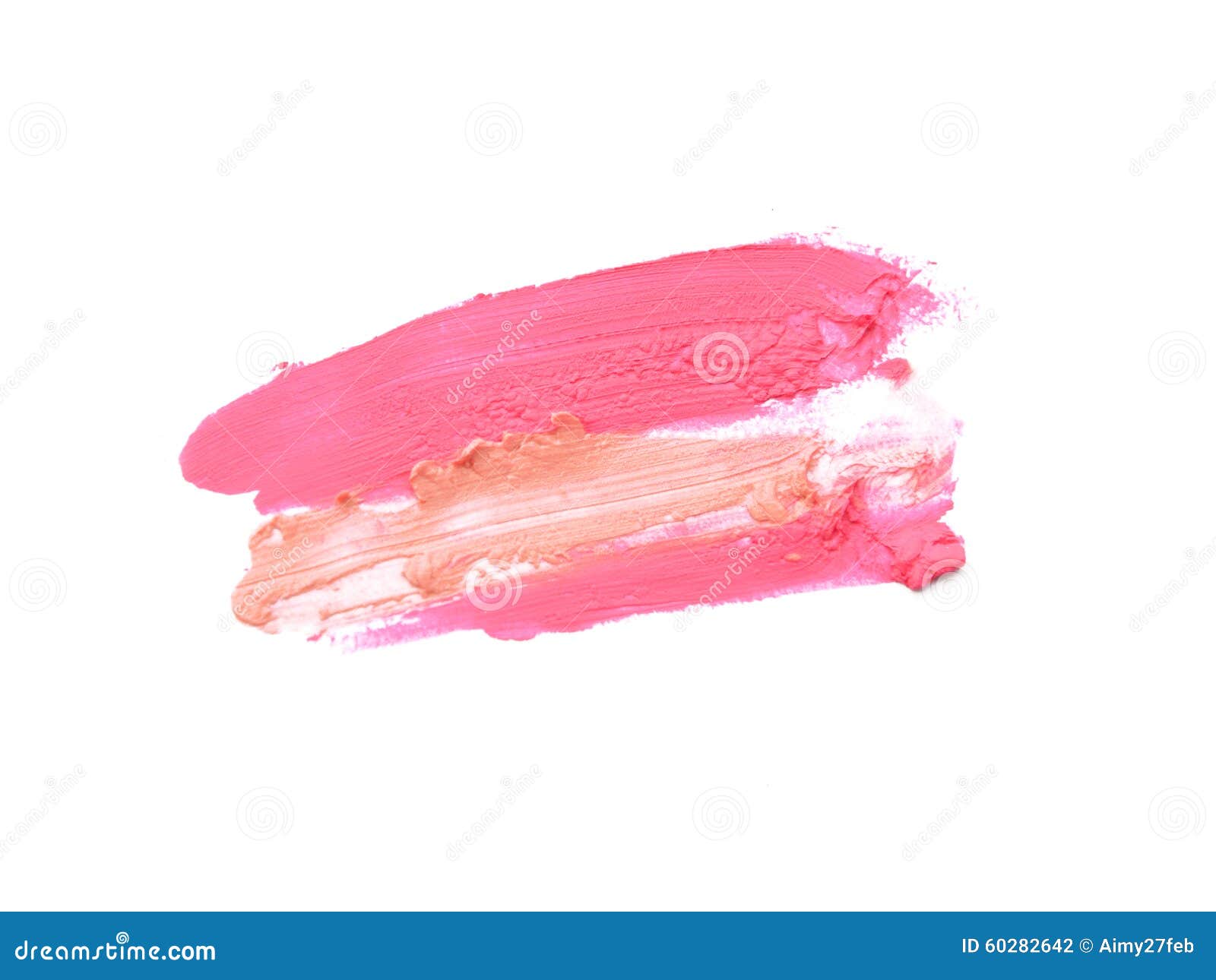 Smudged Lipstick Isolated on White Background Stock Photo - Image of ...