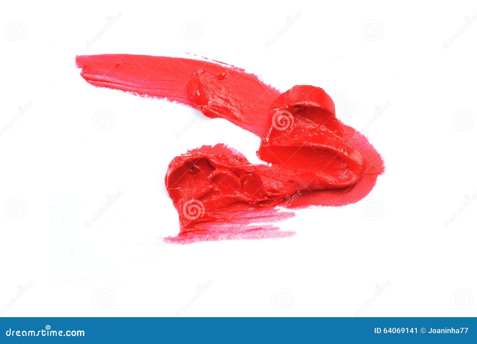 Smudged Lipstick Isolated on White Stock Image - Image of smear ...