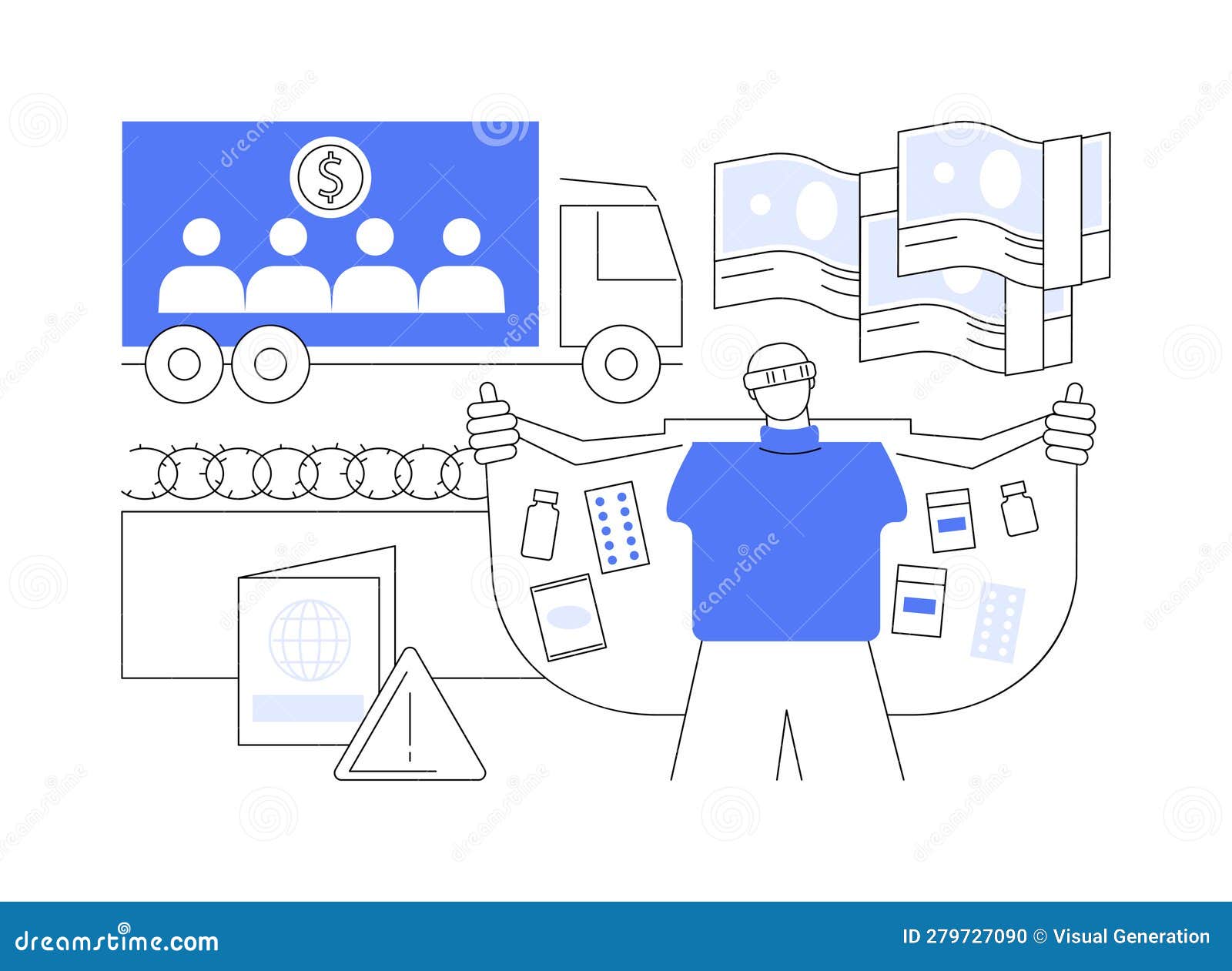 Smuggling Abstract Concept Vector Illustration. Stock Illustration ...