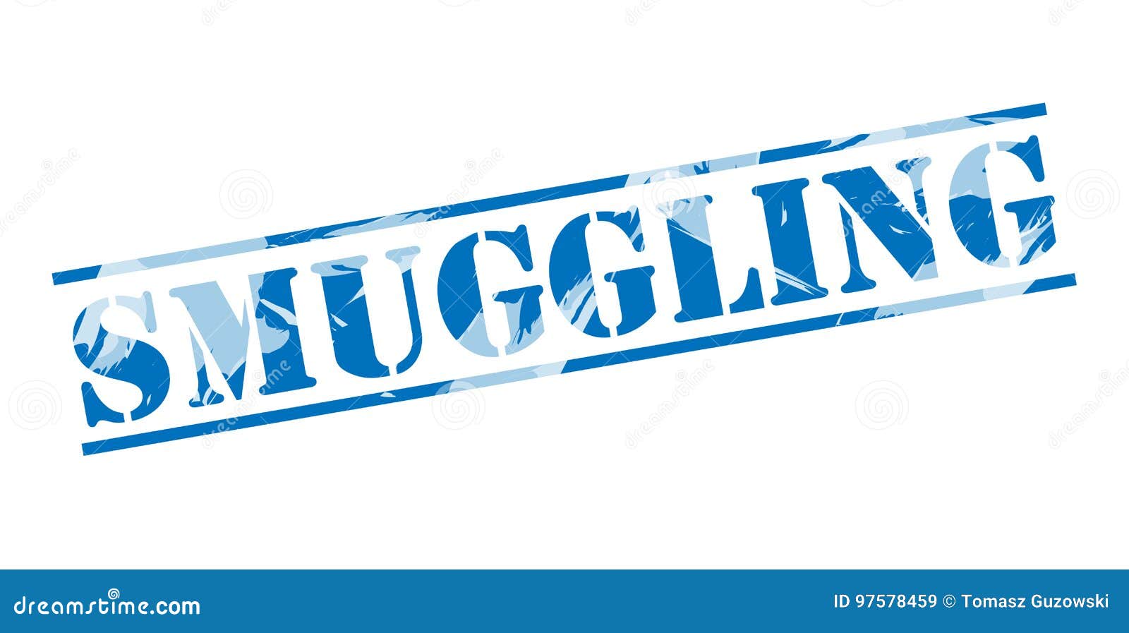 Smuggling blue stamp stock illustration. Illustration of banner - 97578459