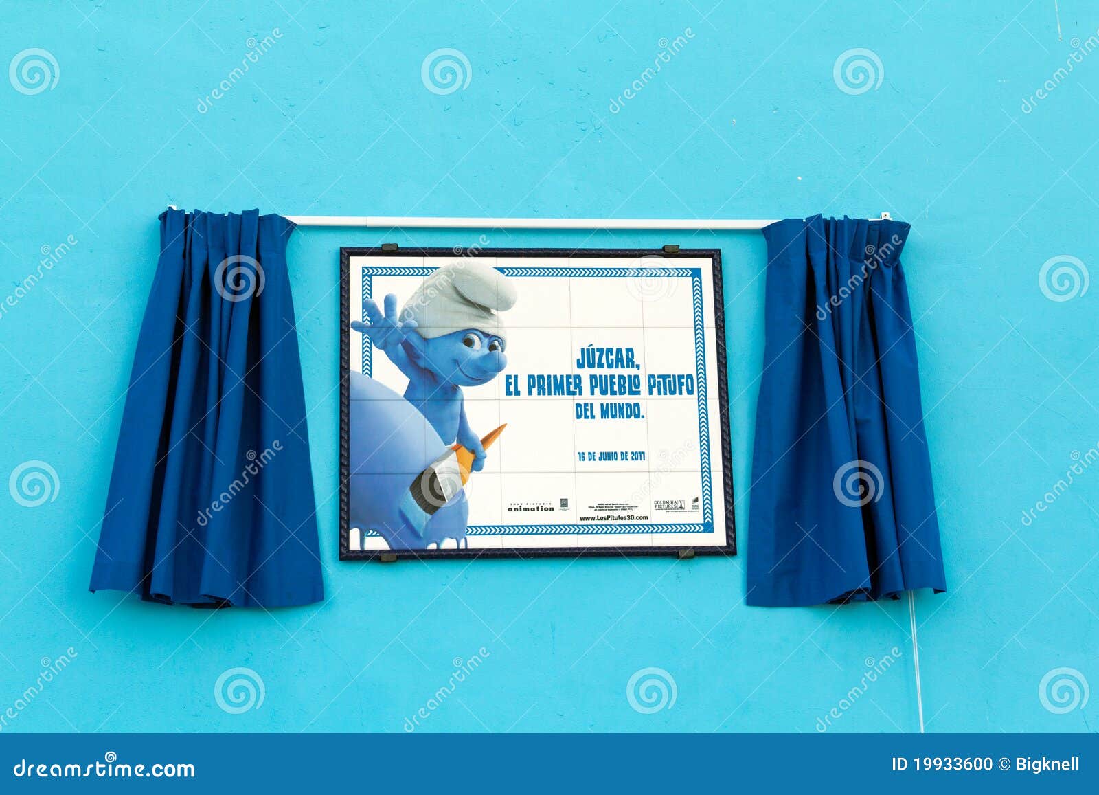 Smurfs sign editorial image. Image of spain, malaga, andalusia - 19933600