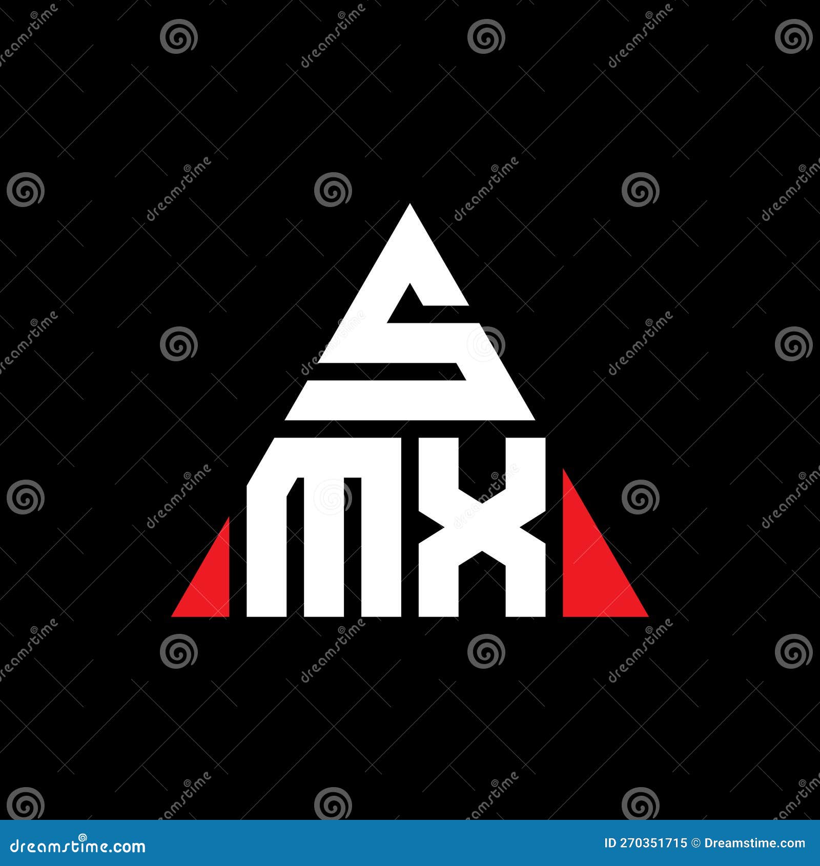 SMX Triangle Letter Logo Design with Triangle Shape. SMX Triangle Logo ...