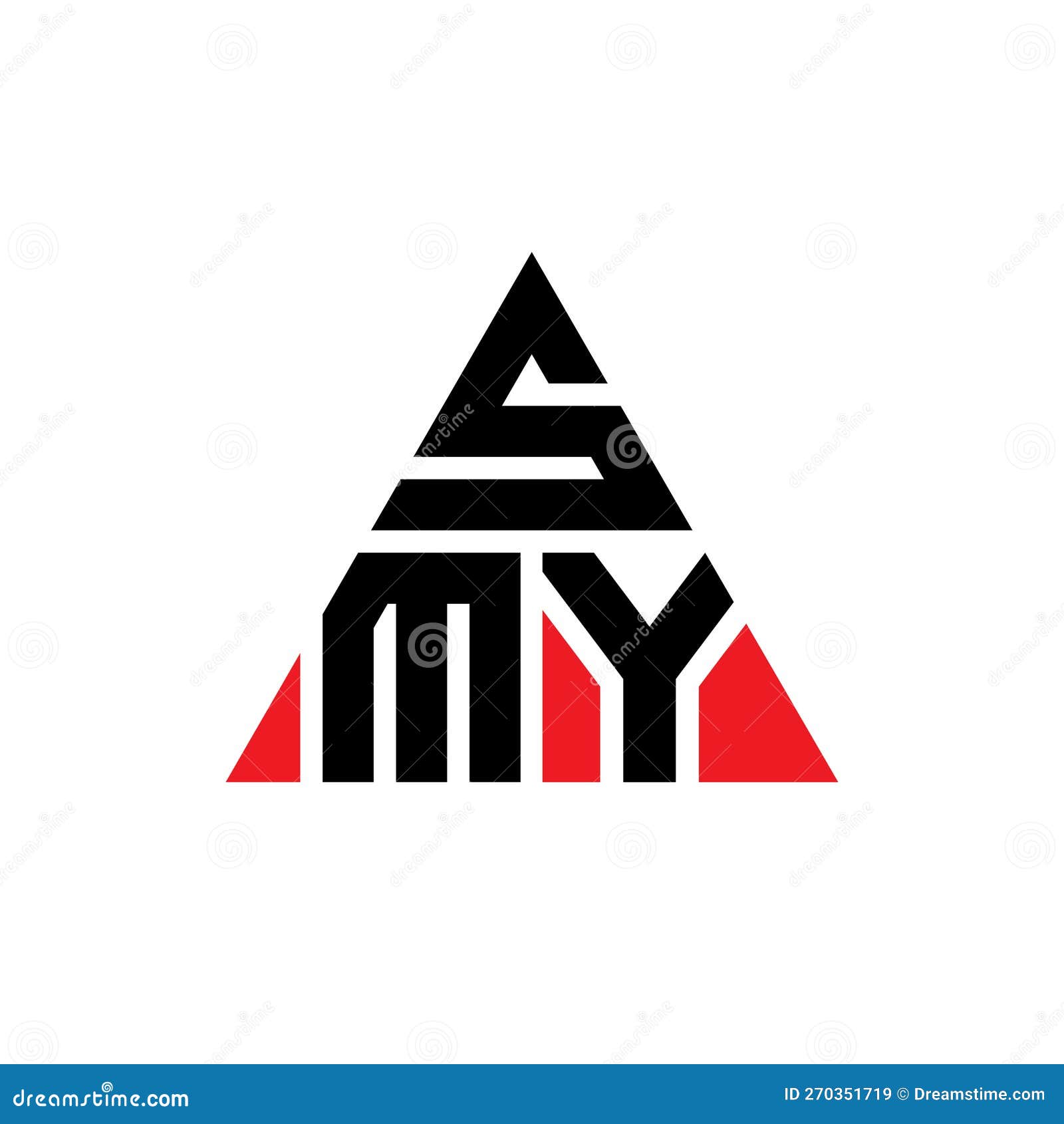 SMY Triangle Letter Logo Design with Triangle Shape. SMY Triangle Logo ...