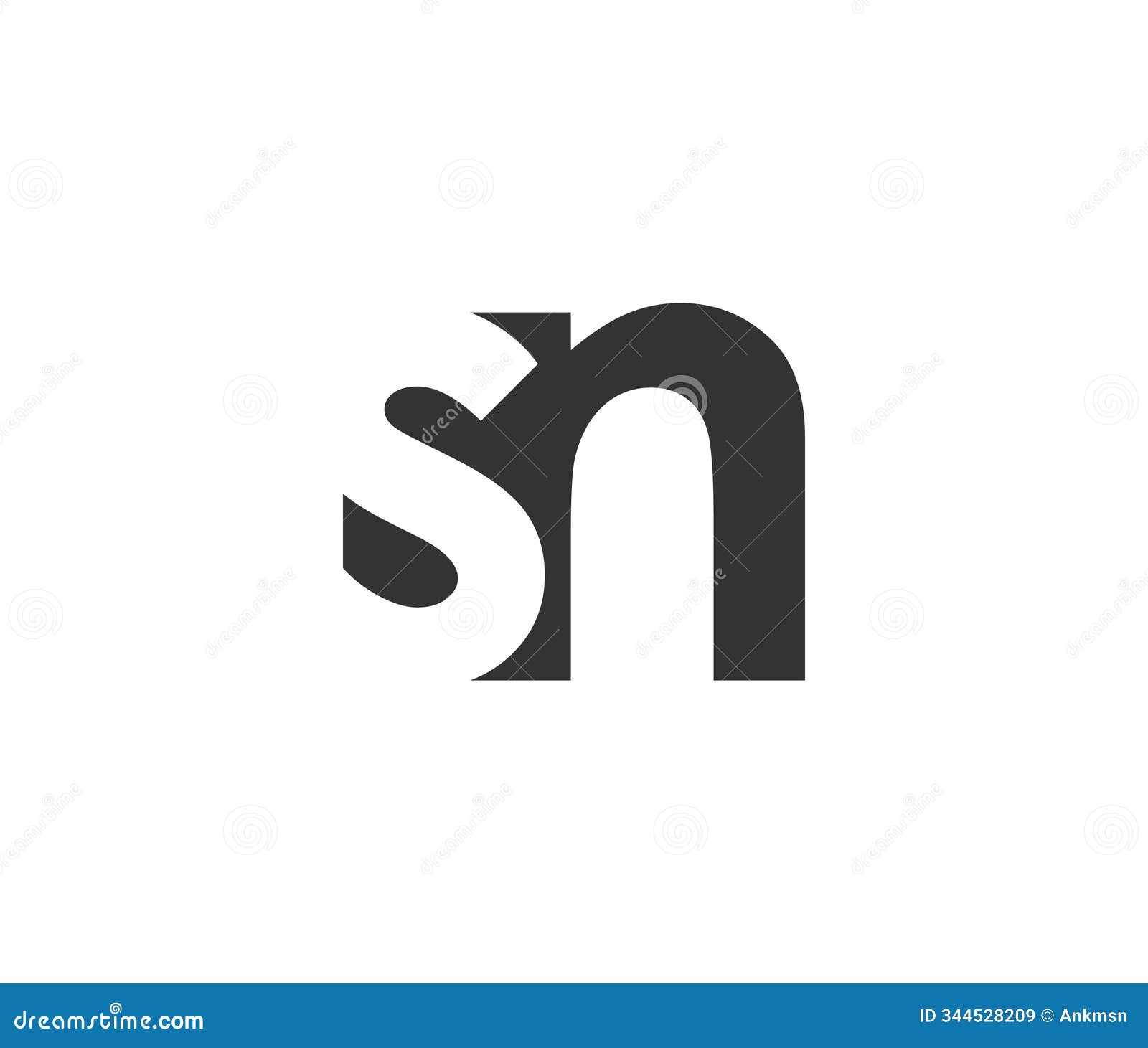 SN Creative Geometric Initial Based Modern and Minimal Logo. Letter S N ...