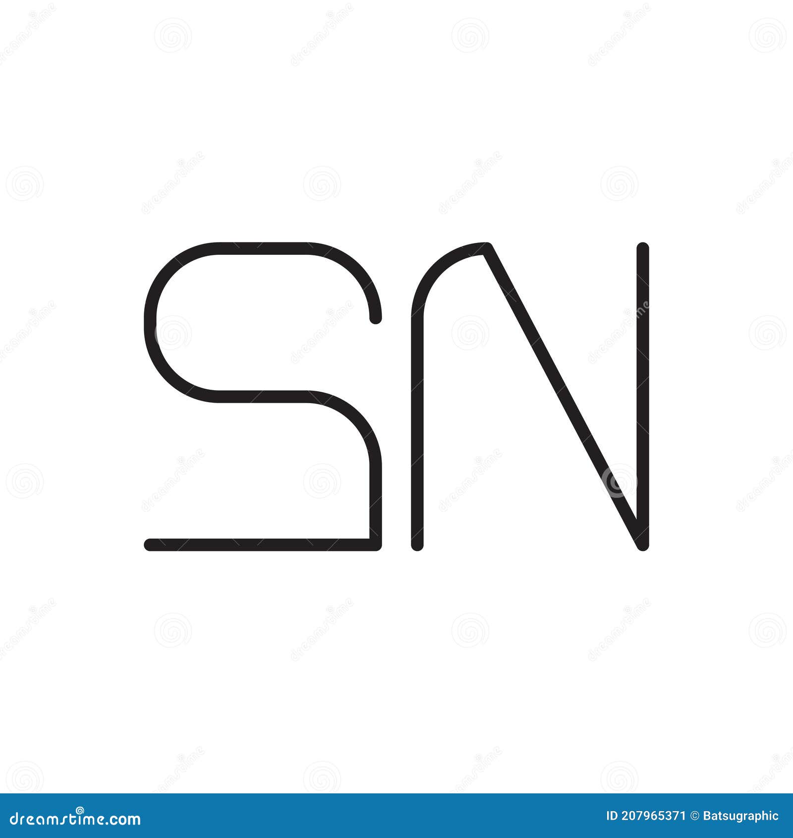 Sn Initial Letter Vector Logo Icon Stock Vector - Illustration of ...