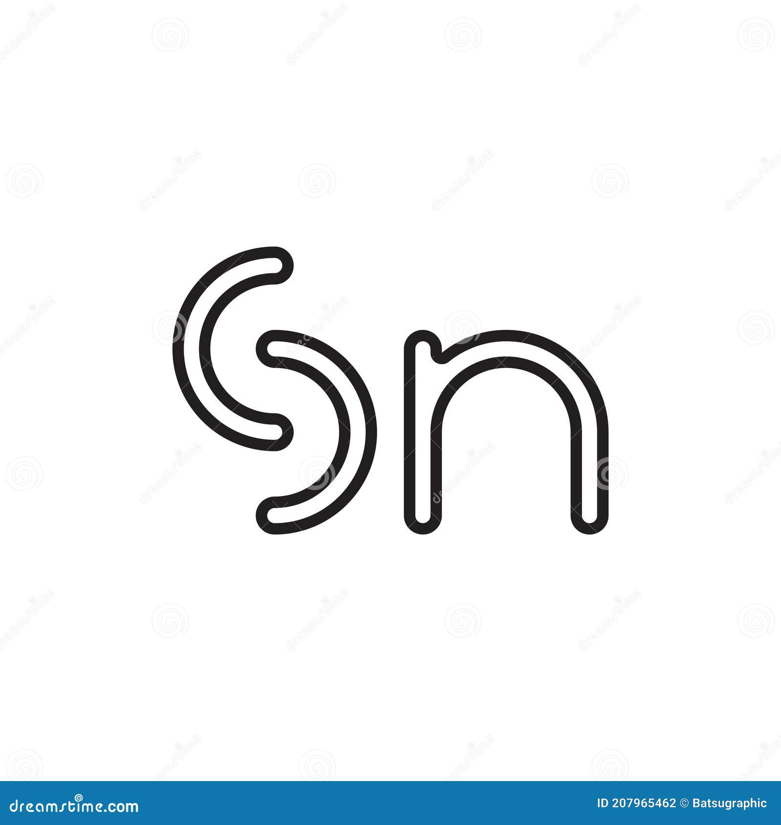 Sn Initial Letter Vector Logo Icon Stock Vector - Illustration of ...