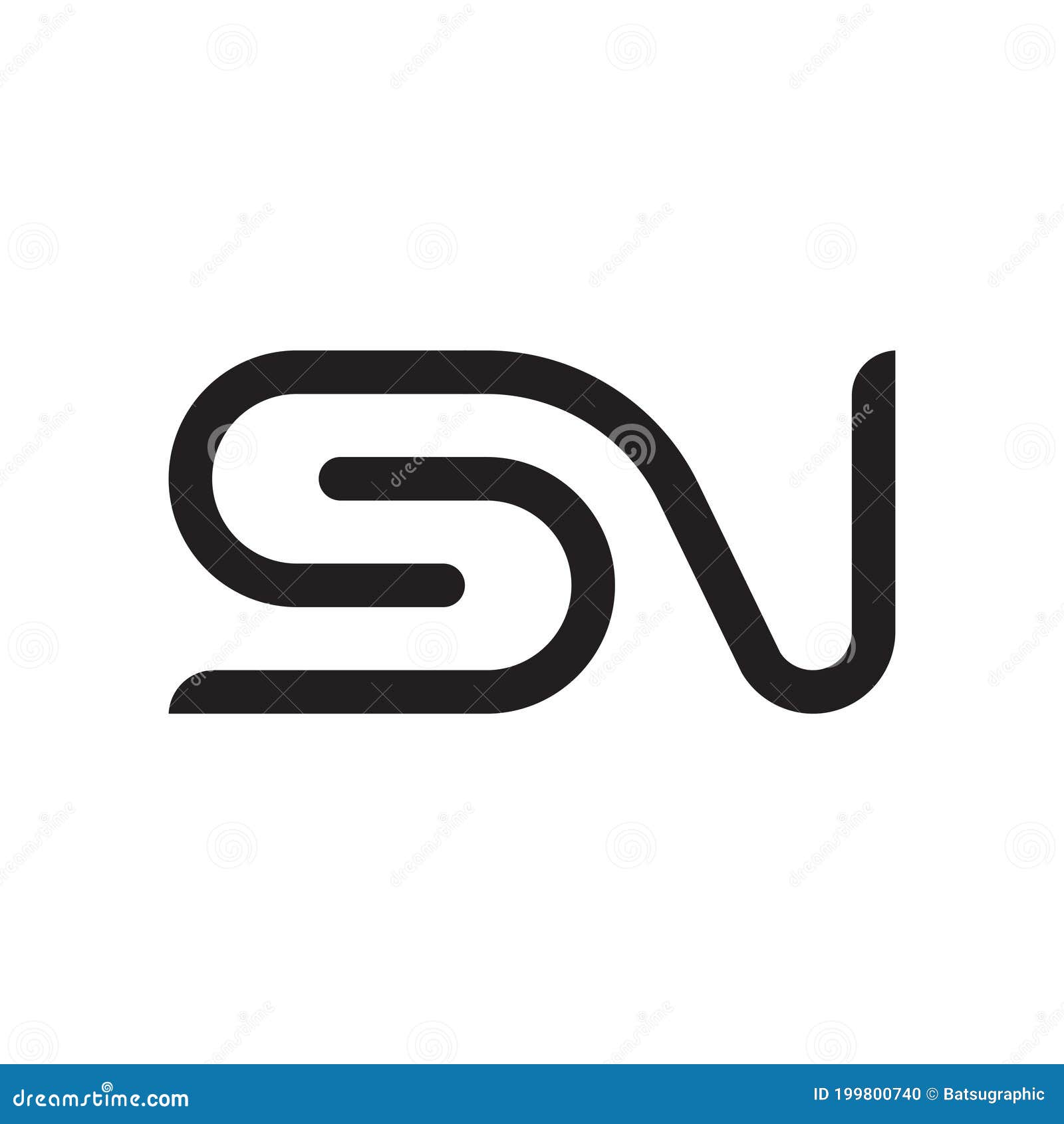 Sn Initial Letter Vector Logo Icon Stock Vector - Illustration of ...