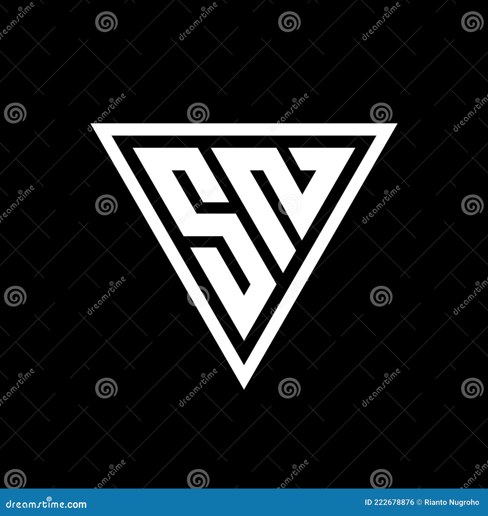SN Logo Monogram with Triangle Shape Designs Template Stock Vector ...