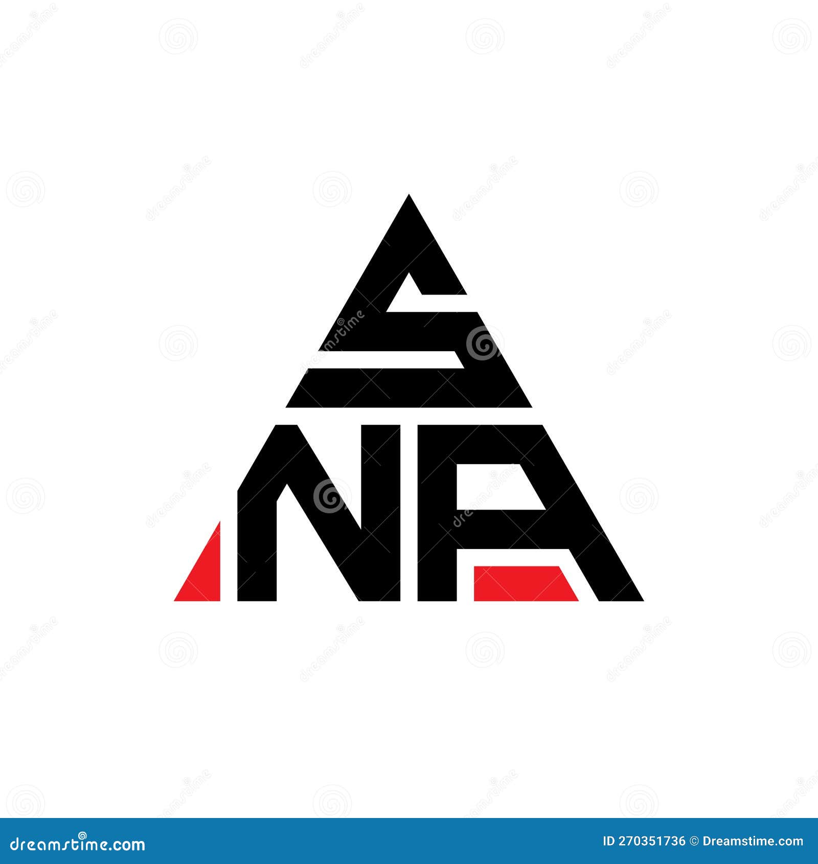 SNA Triangle Letter Logo Design with Triangle Shape. SNA Triangle Logo ...
