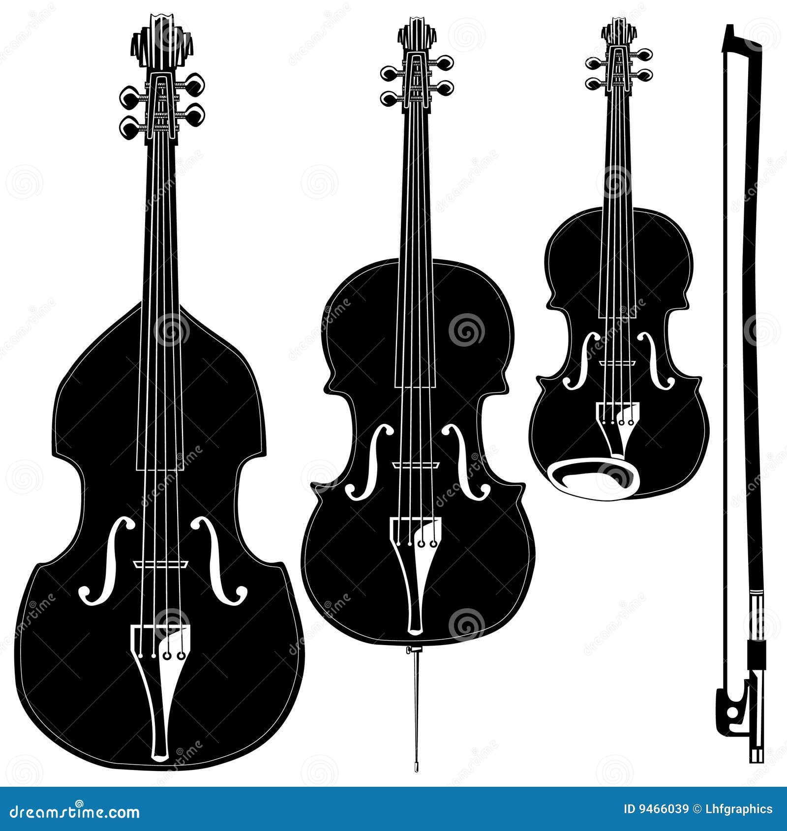 Snaarinstrumenten vector illustratie. Illustration of muziek - 9466039