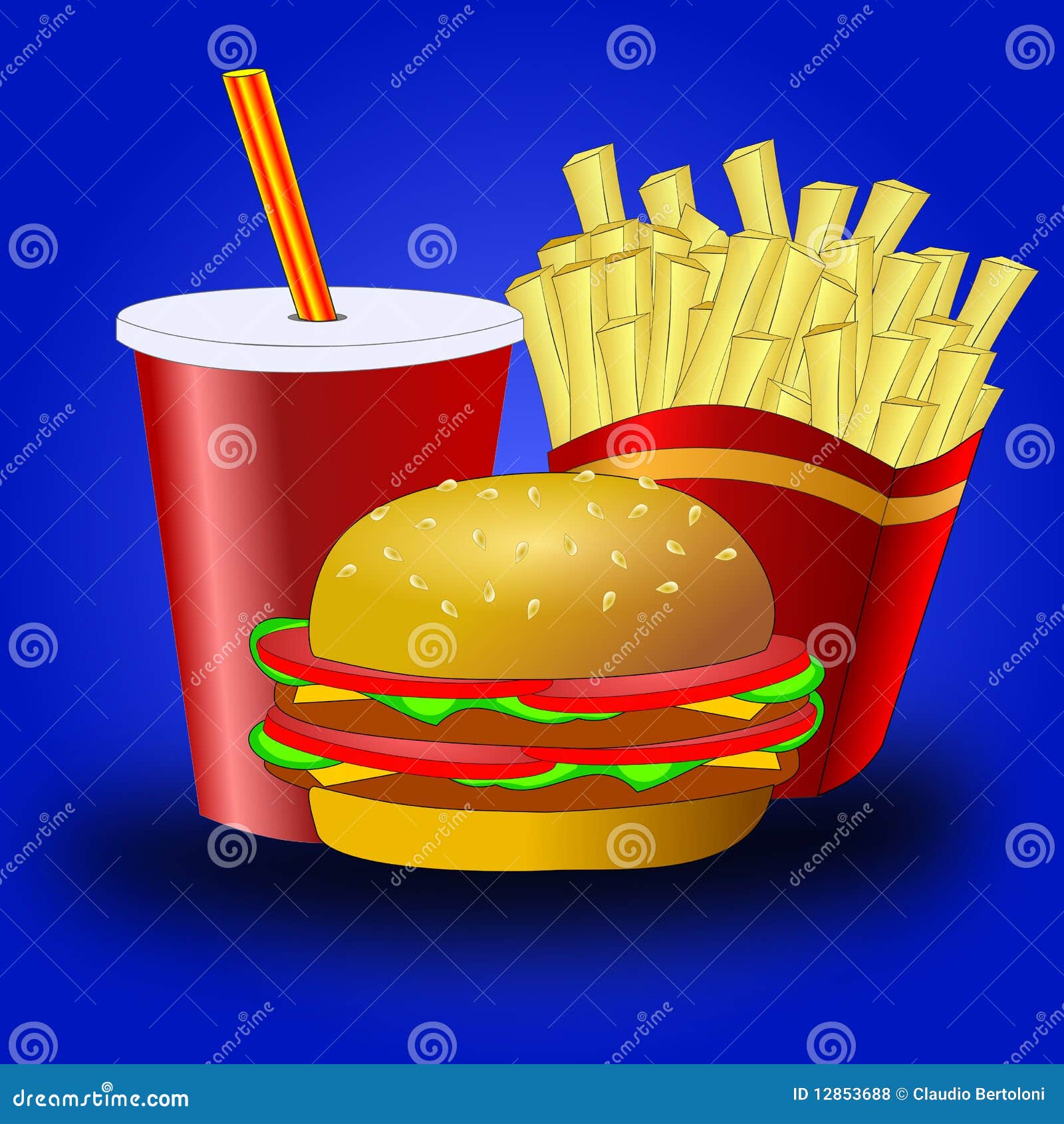 Snabbmat stock illustrationer. Illustration av meny, amerikansk - 12853688