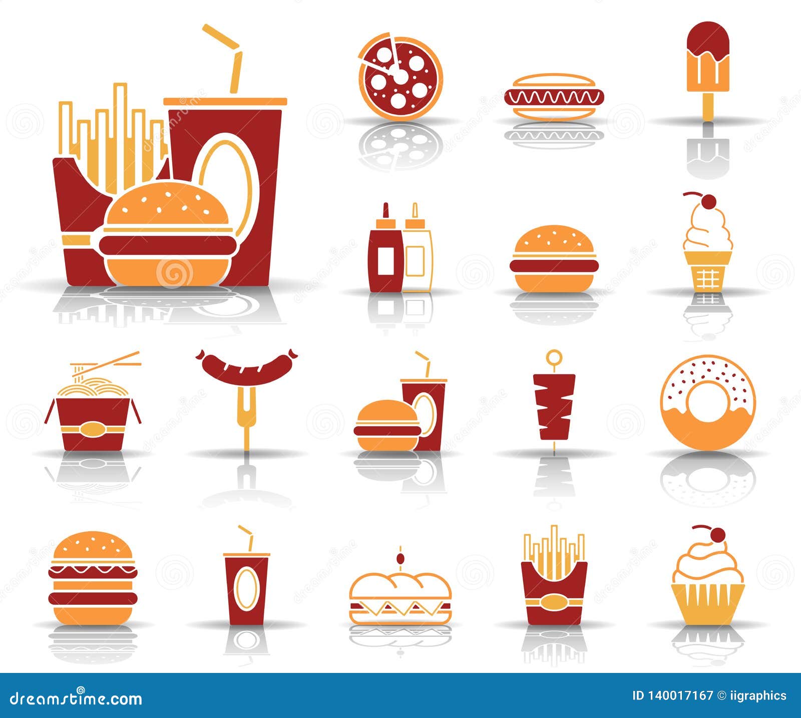 Snabbmat & Drinkar - Iconset - Symboler Stock Illustrationer ...