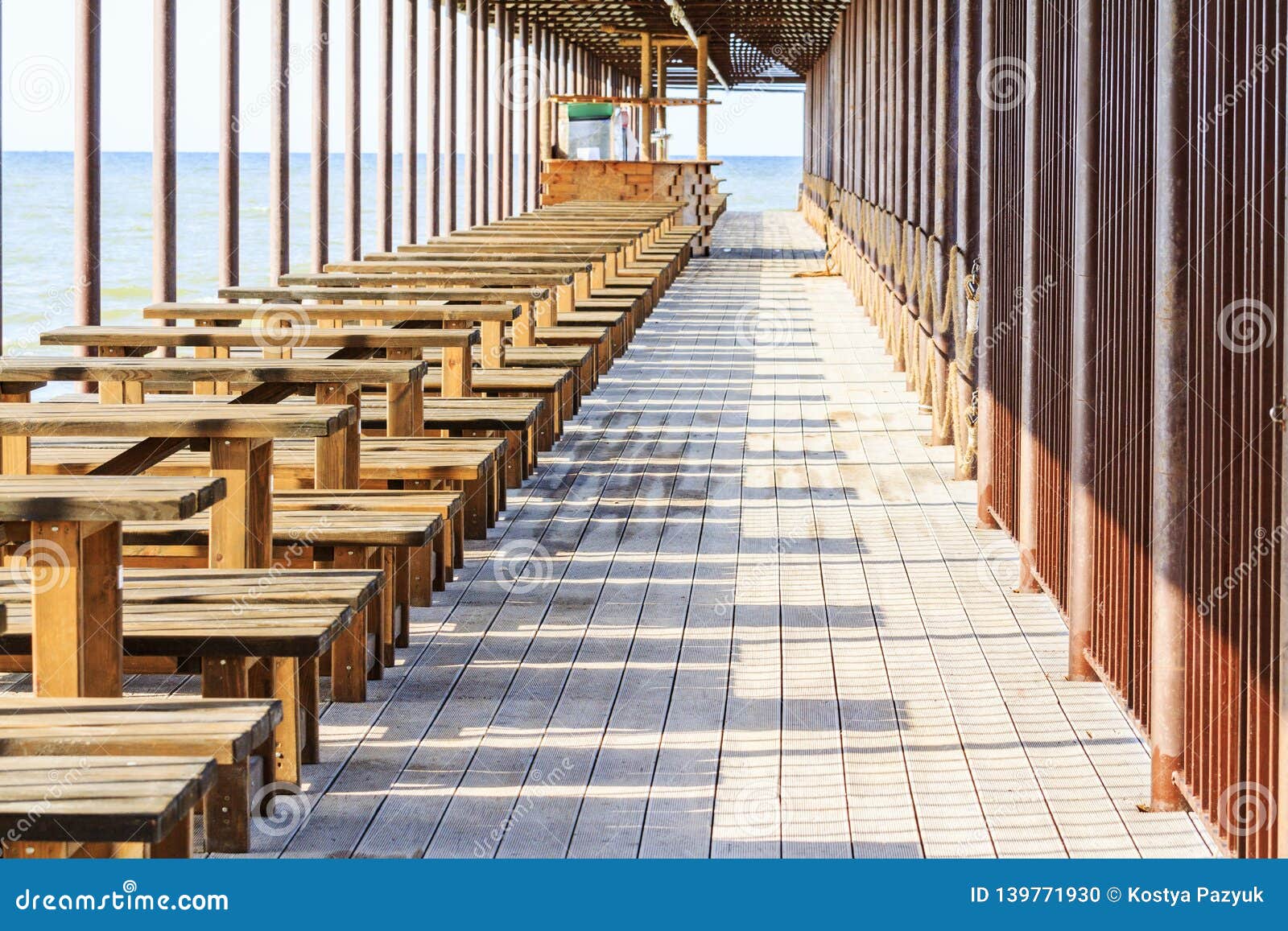 Snack bar on the beach stock photo. Image of beach, recreation - 139771930