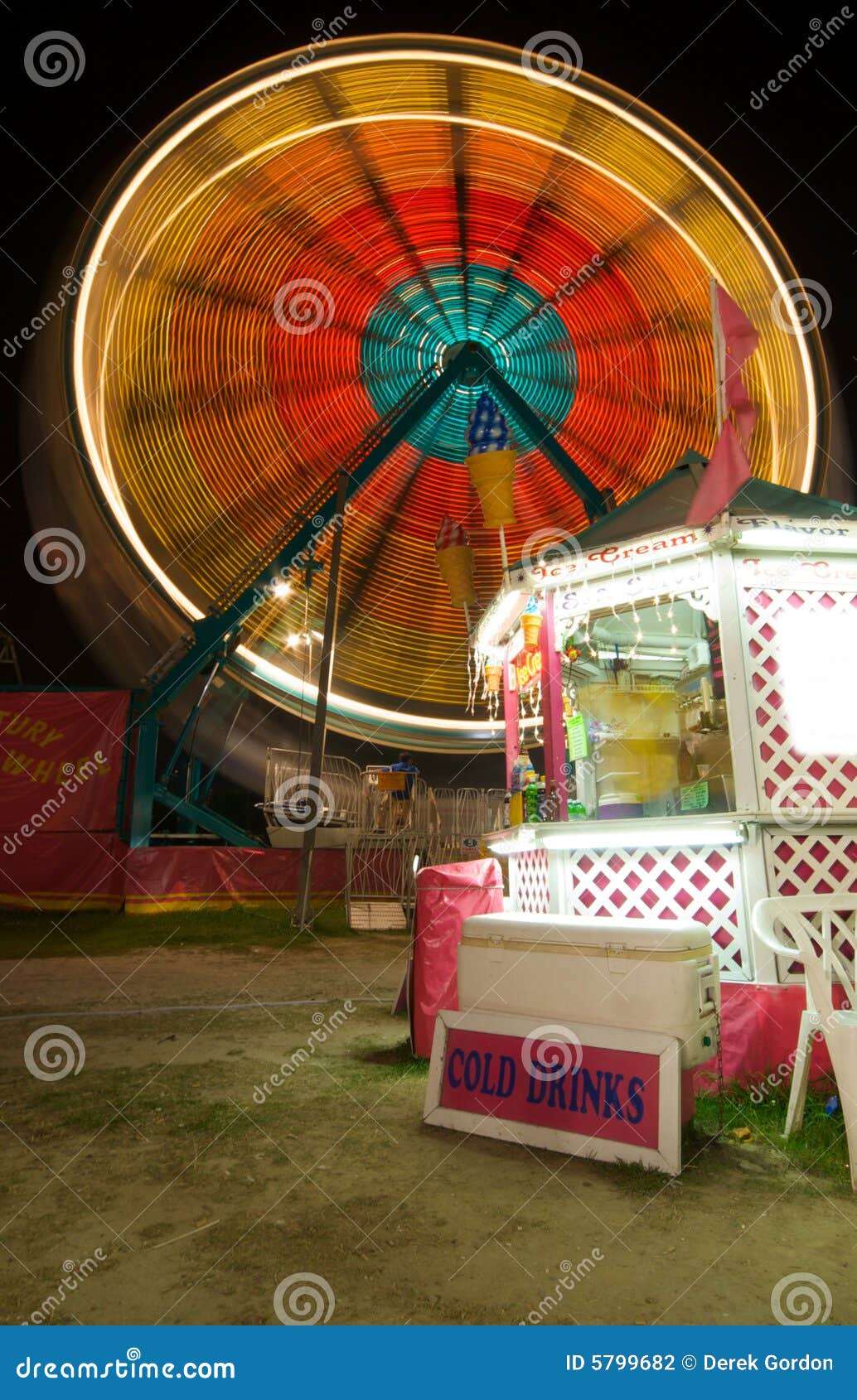 Snack Bar And Ferris Wheel Picture. Image: 5799682