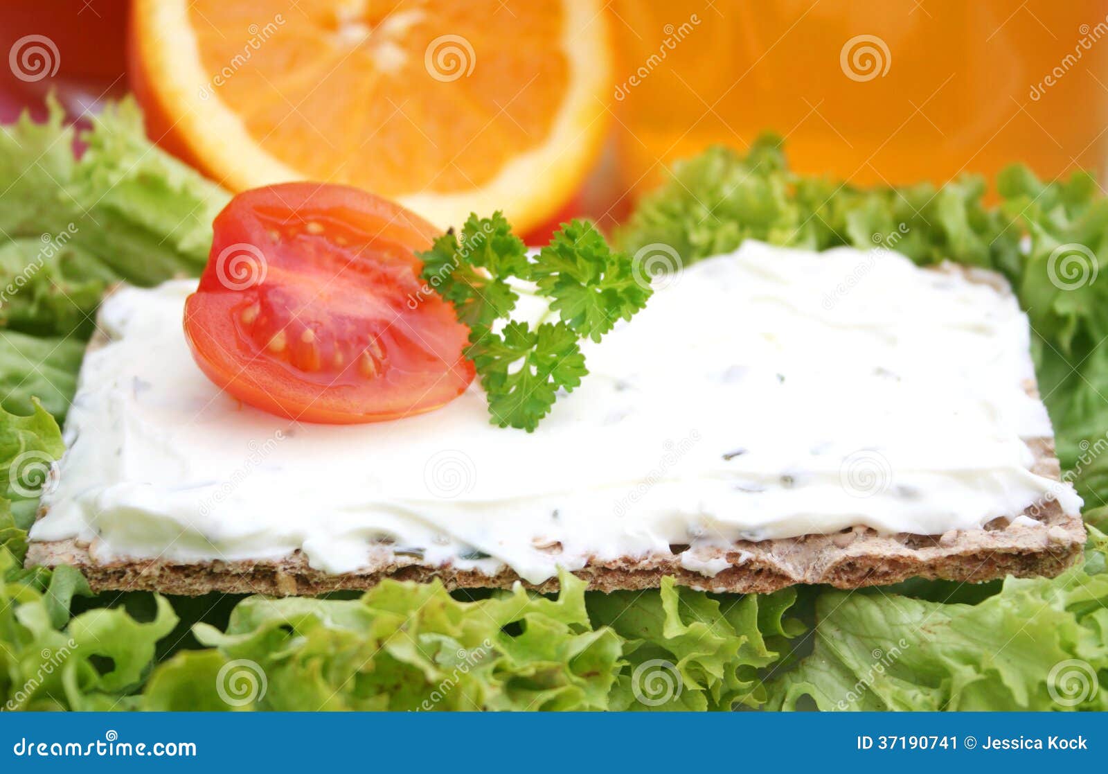 Snack of bread and quark stock image. Image of breakfast - 37190741