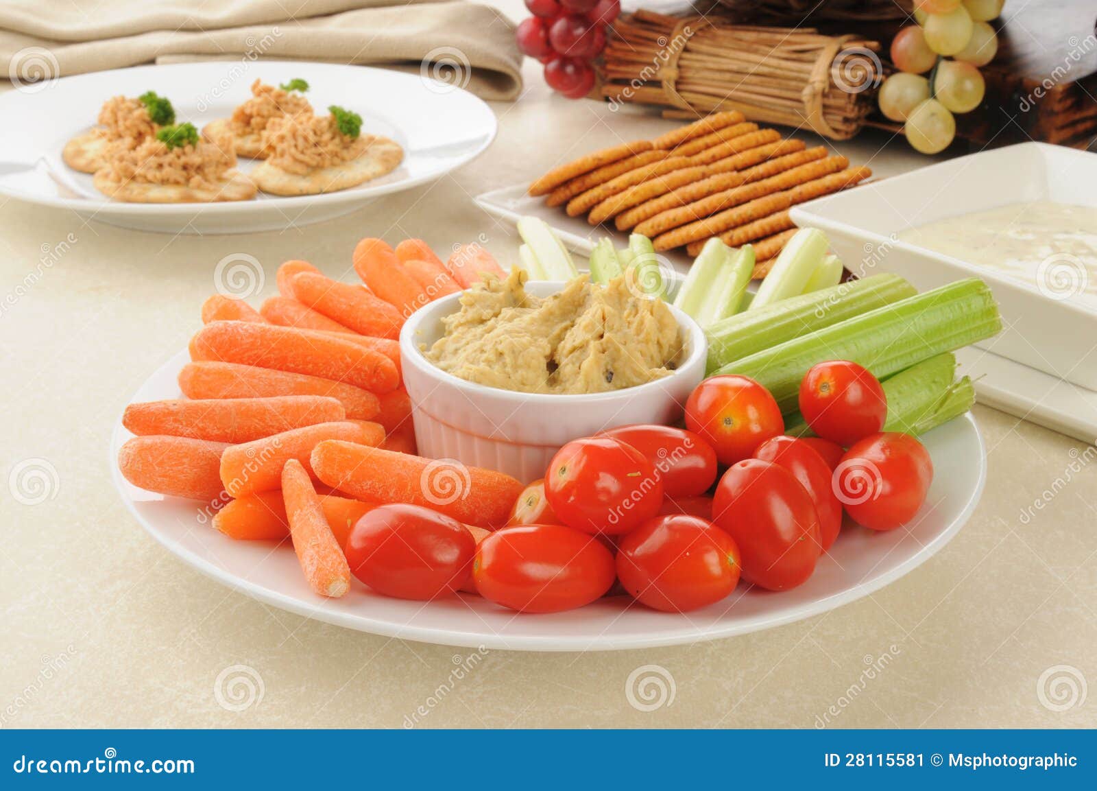 Snack buffet stock image. Image of dill, hummus, spread - 28115581