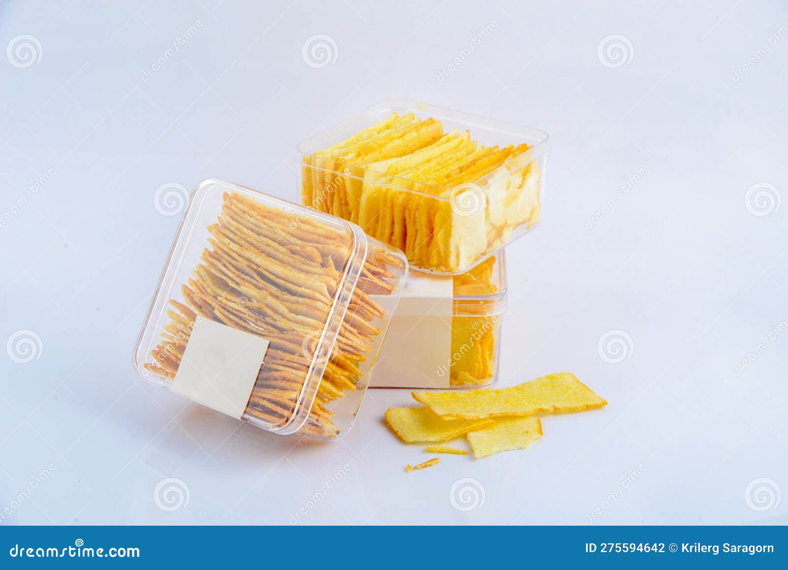 The Snack Cracker in the Transparent Box. Stock Photo - Image of plant ...