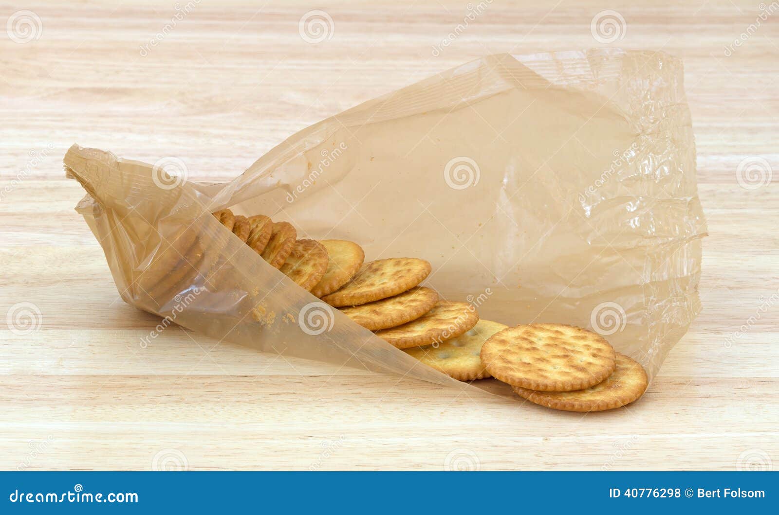 Snack Crackers in Packaging on Counter Top Stock Photo - Image of crisp ...
