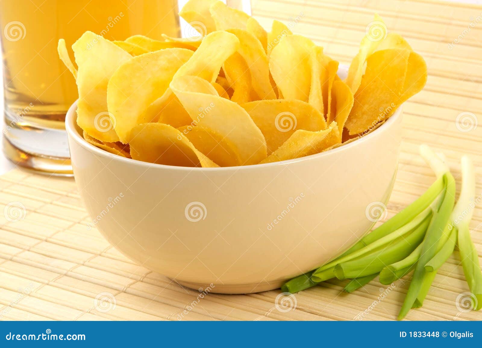 Snack from Crackling Potato Chips Stock Photo - Image of palatable ...
