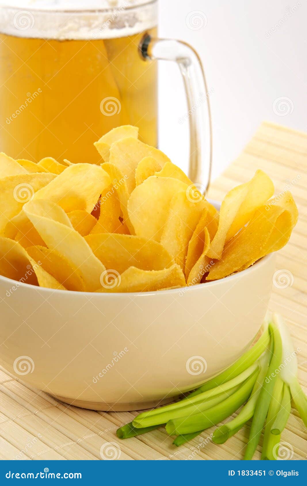 Snack from Crackling Potato Chips Stock Image - Image of refreshment ...
