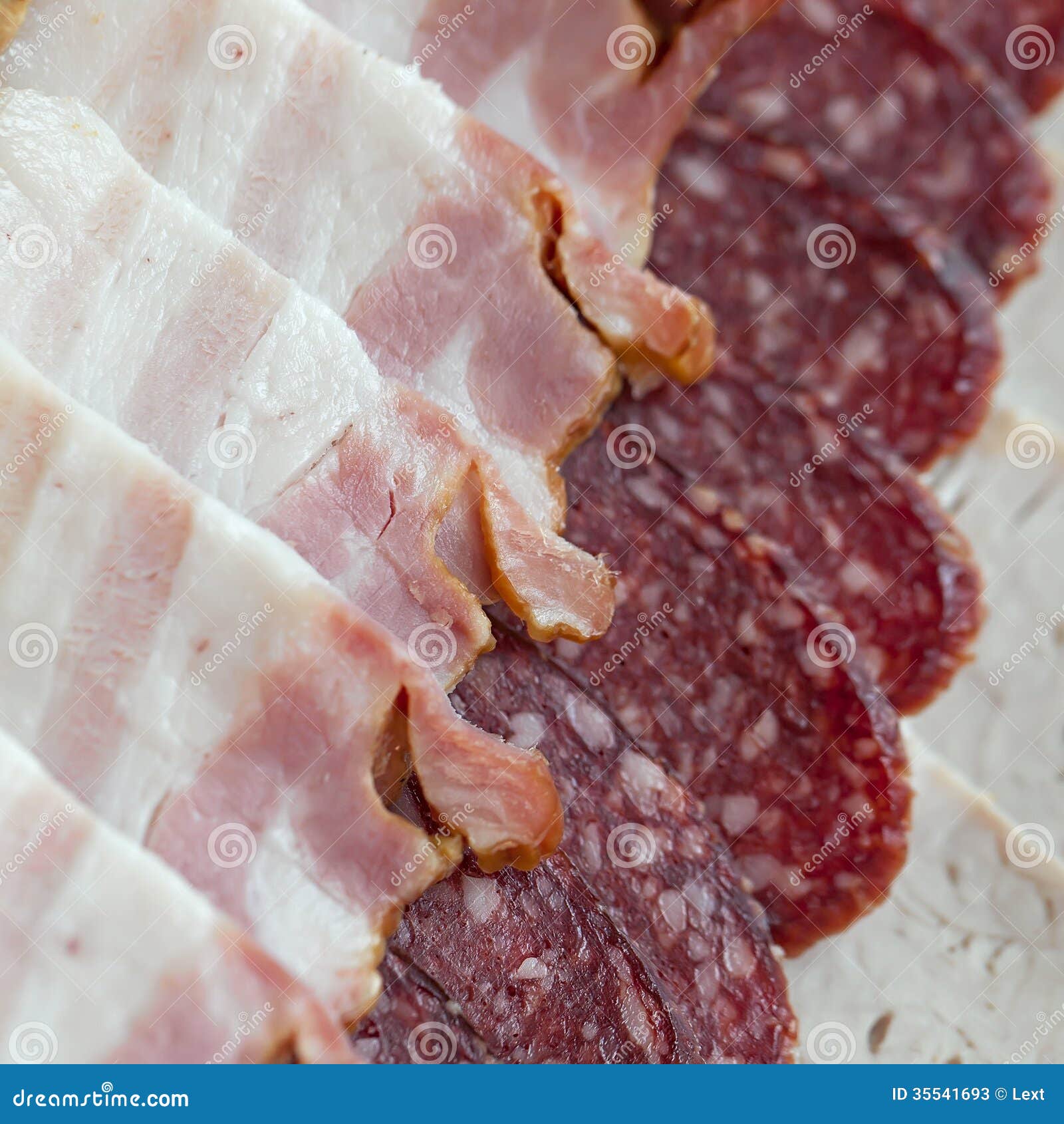 Snack from cut meat stock image. Image of pink, gourmet - 35541693