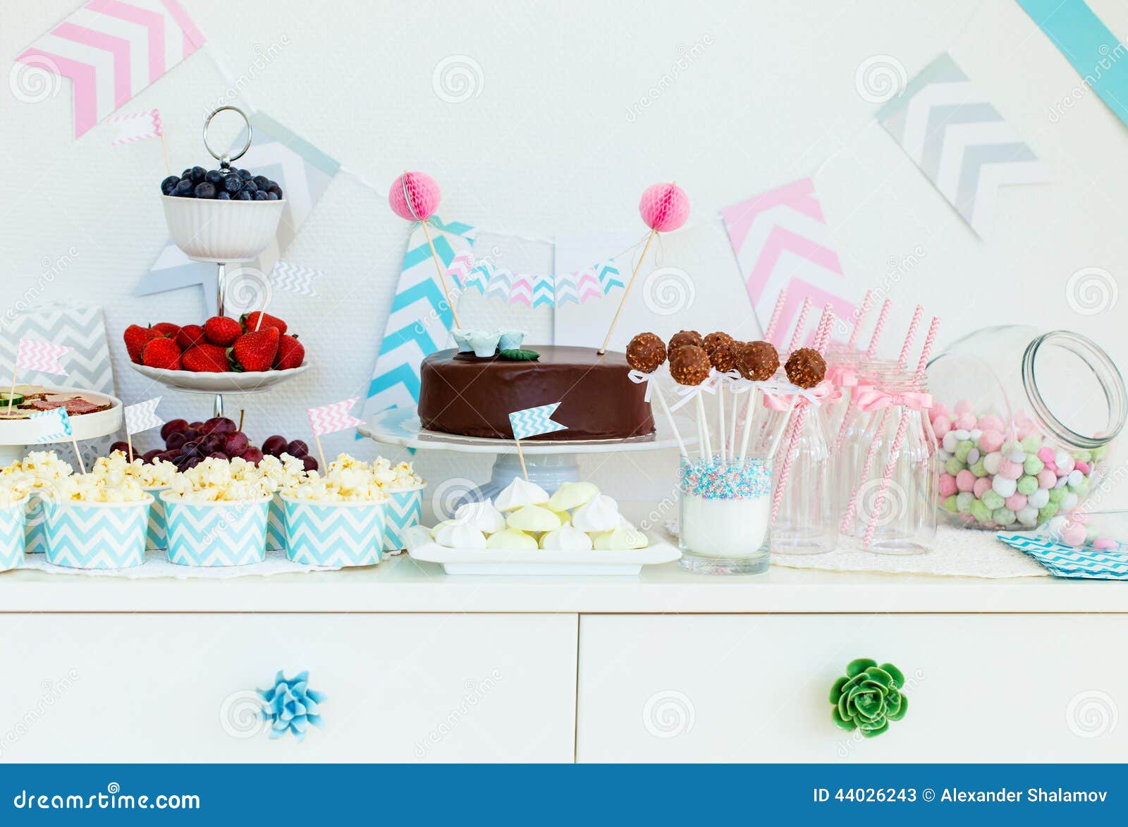 Snack and dessert table stock image. Image of sweet, buffet - 44026243
